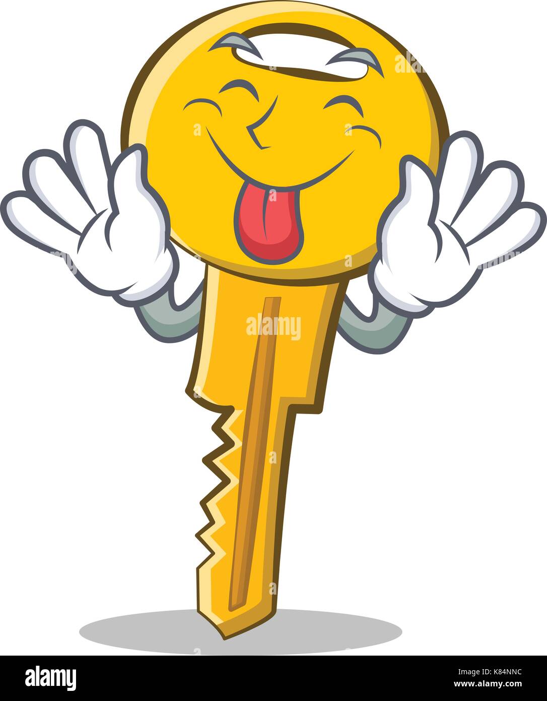 Tongue out key character cartoon style vector illustration Stock Vector ...