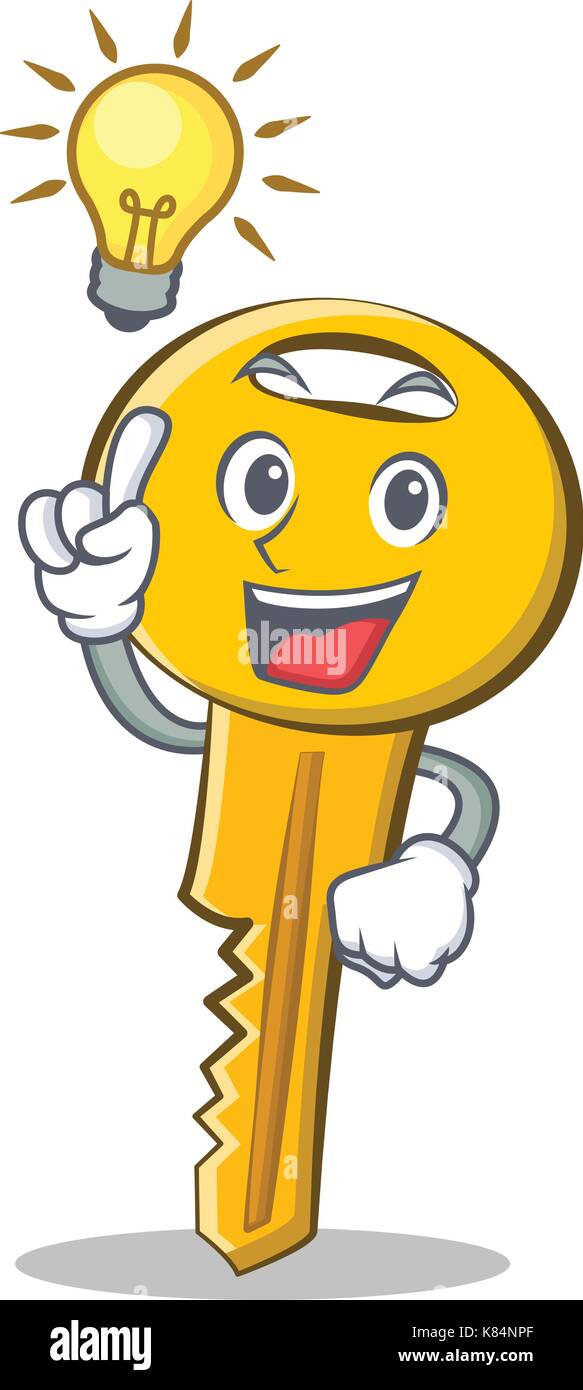 Have an idea key character cartoon style vector illustration Stock ...