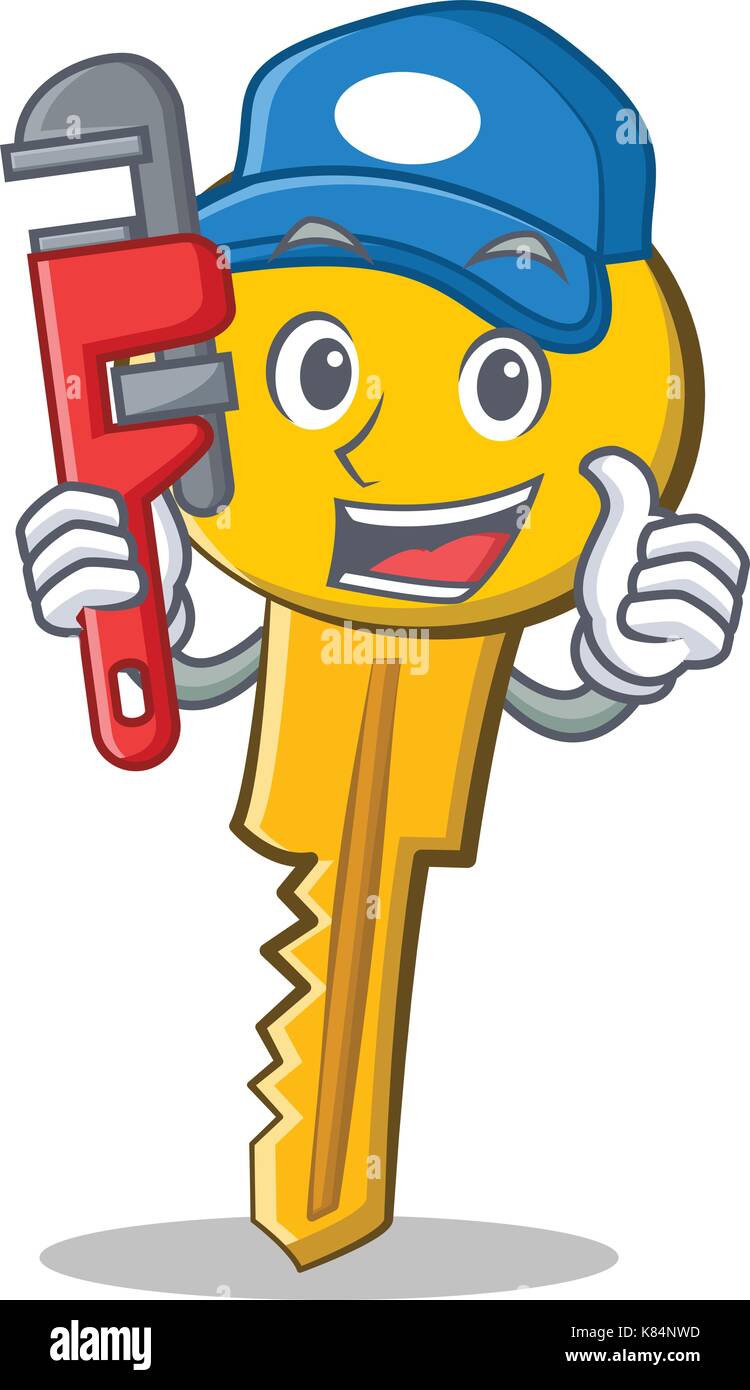 Plumber key character cartoon style vector illustration Stock Vector ...