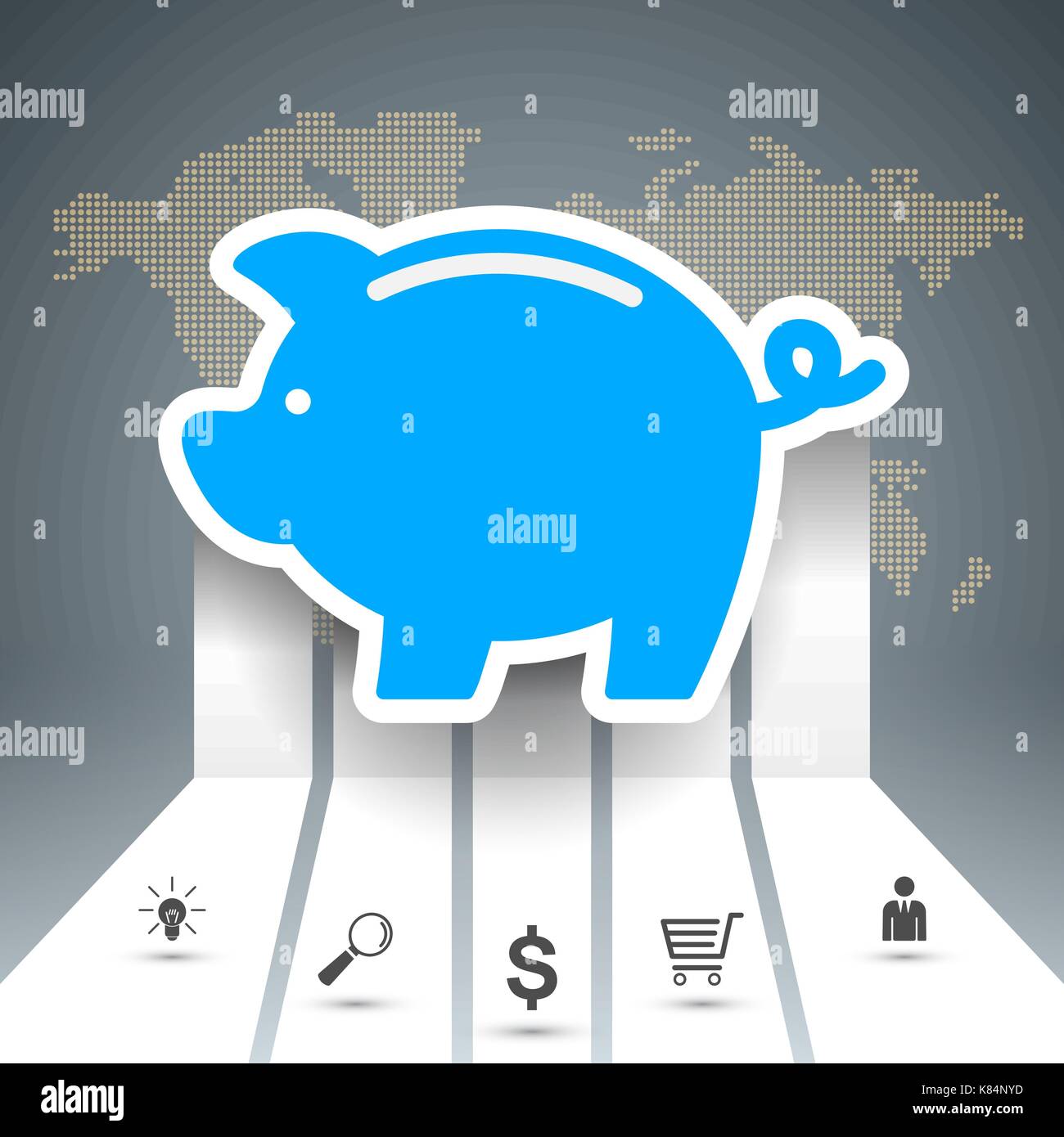 Pig coin. Bussines infographic Stock Vector Image & Art - Alamy