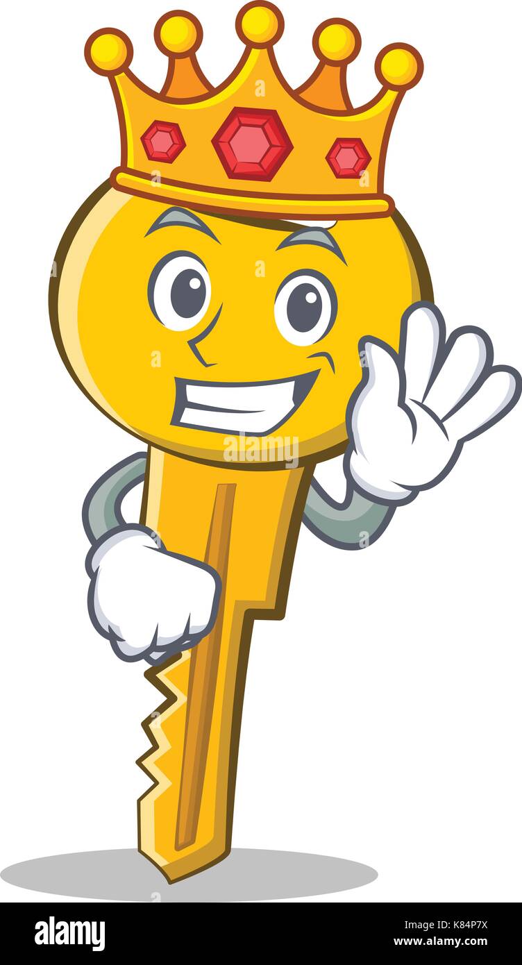 King key character cartoon style vector illustration Stock Vector Image ...
