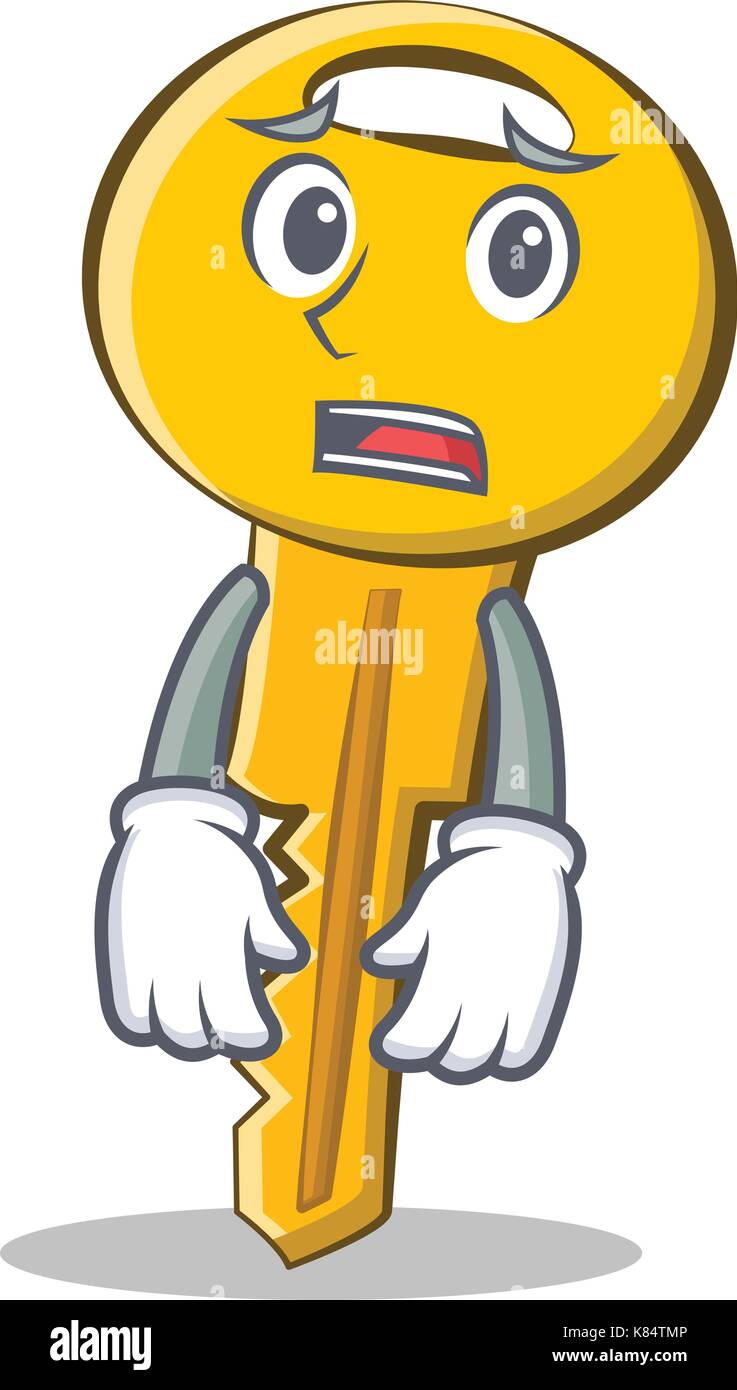 Afraid key character cartoon style vector illustration Stock Vector ...