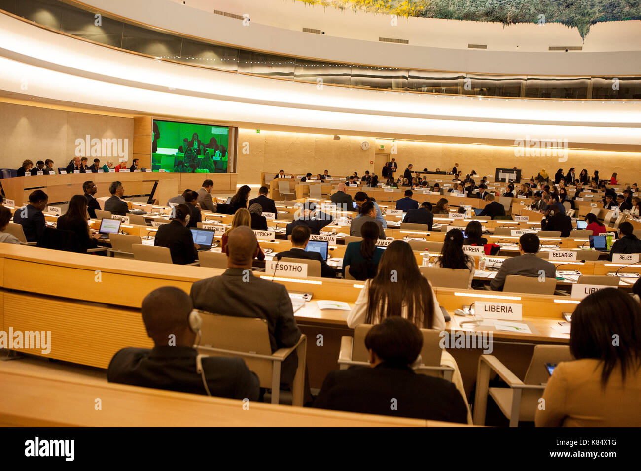 United Nations, Geneva, Switzerland, 36th session of the Human Rights ...