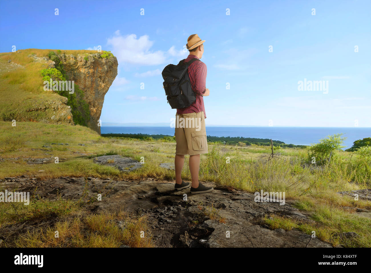 Back view young asian handsome hi-res stock photography and images - Alamy