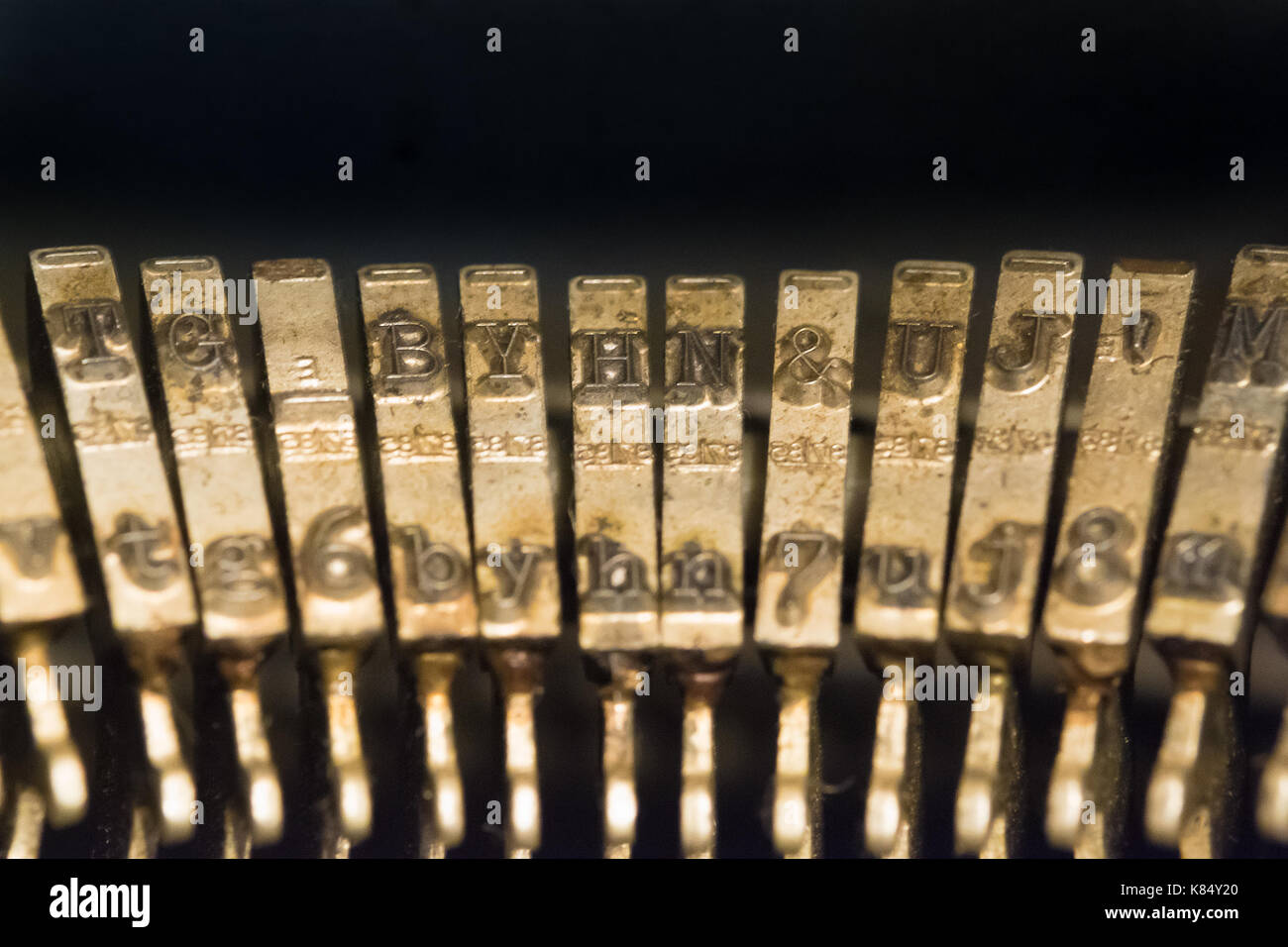 Classic old vintage typewriter keyboard and keys Stock Photo - Alamy