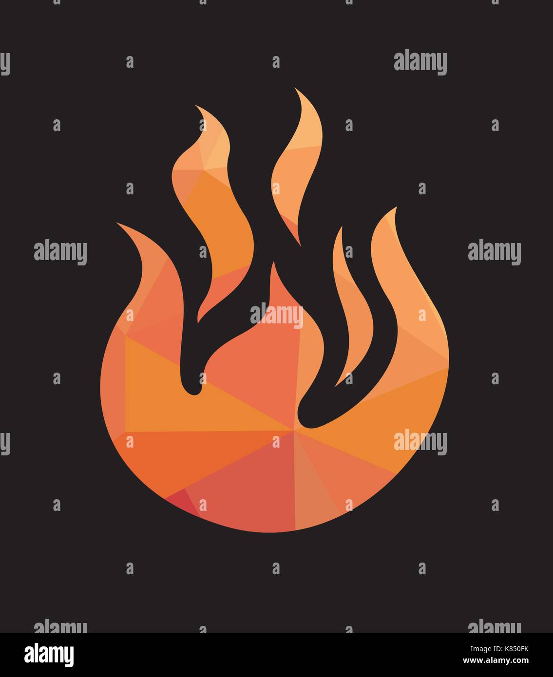 Abstract Fire Icon vector Stock Vector Image & Art - Alamy