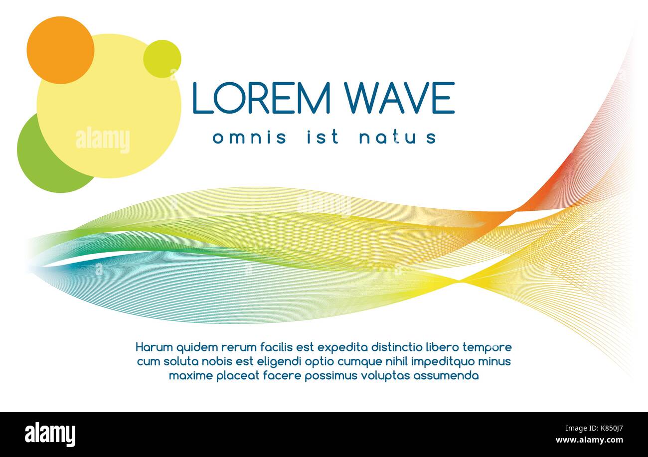 Abstract colourful line sound waves banner. Rainbow digital wave energy ...