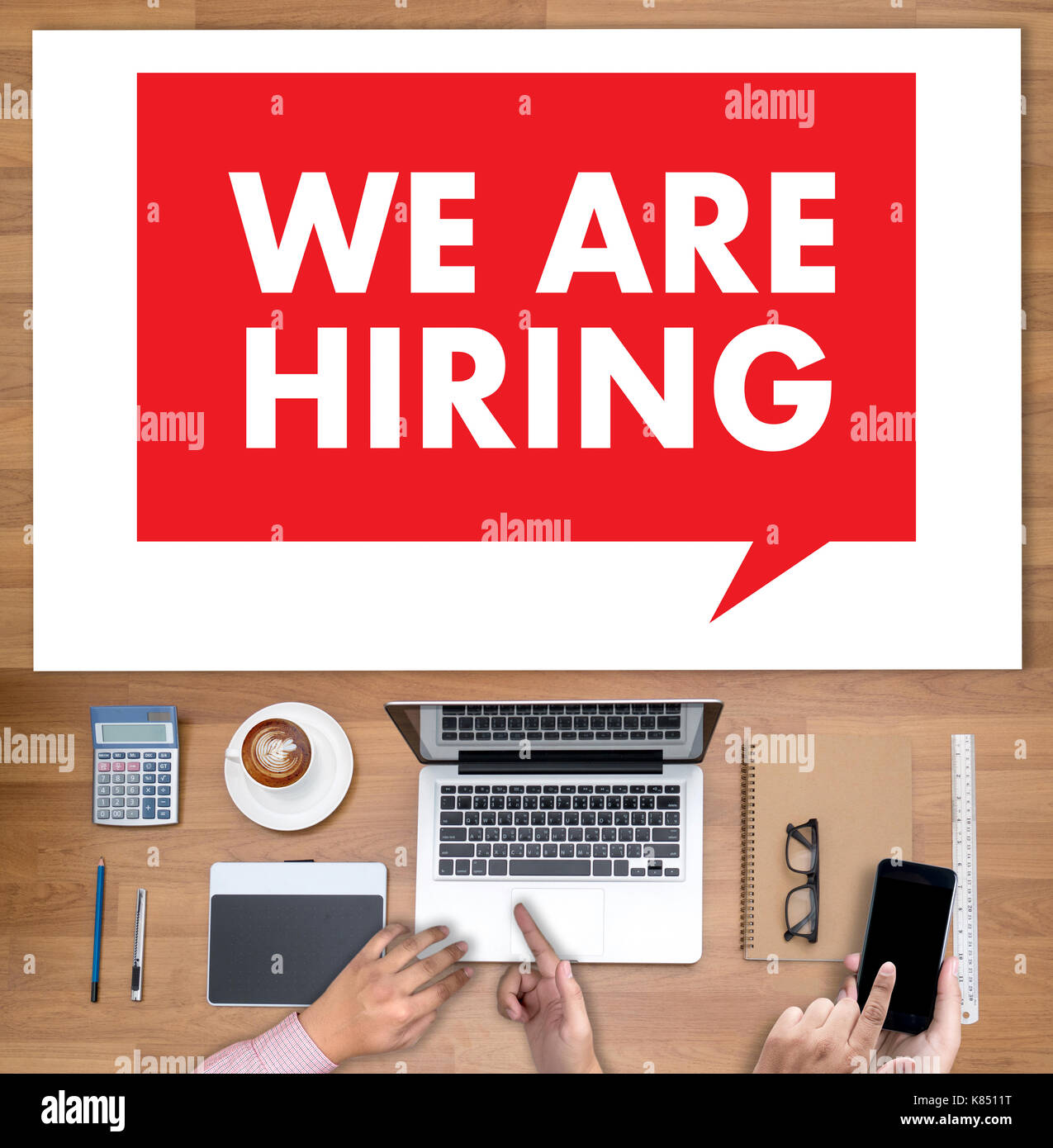 WE ARE HIRING Human Resources Interview professionals working fine Recruitment Job Stock Photo ...