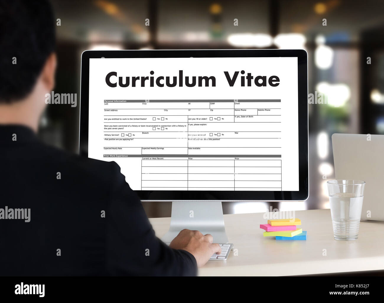 CV - Curriculum Vitae (Job interview concept with business CV resume ...