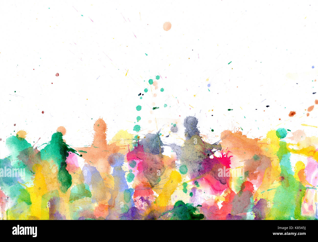 Watercolour splodge on paper hi-res stock photography and images - Alamy