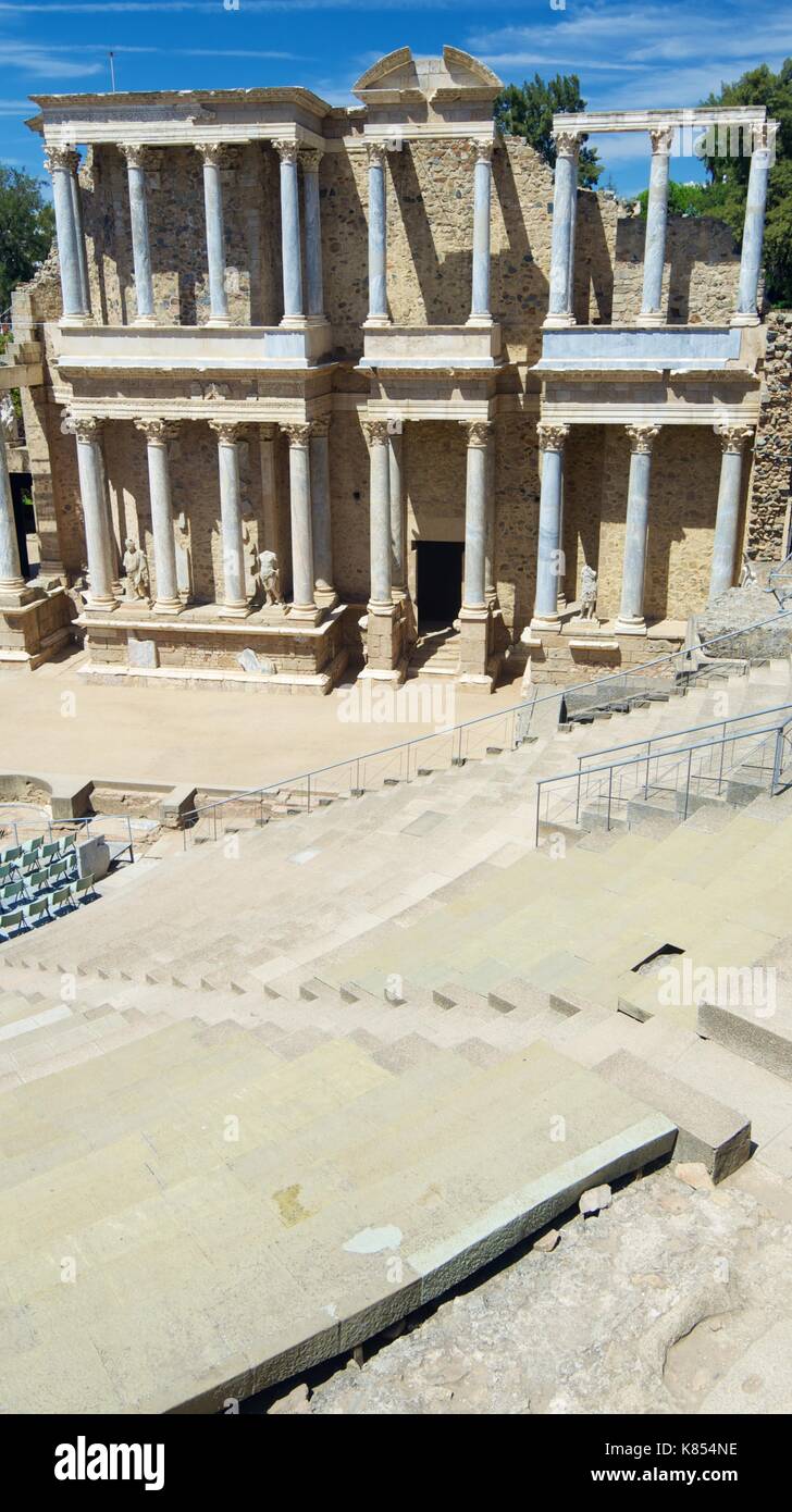 Roman theater in Merida, the theater, today, is used for theatrical ...