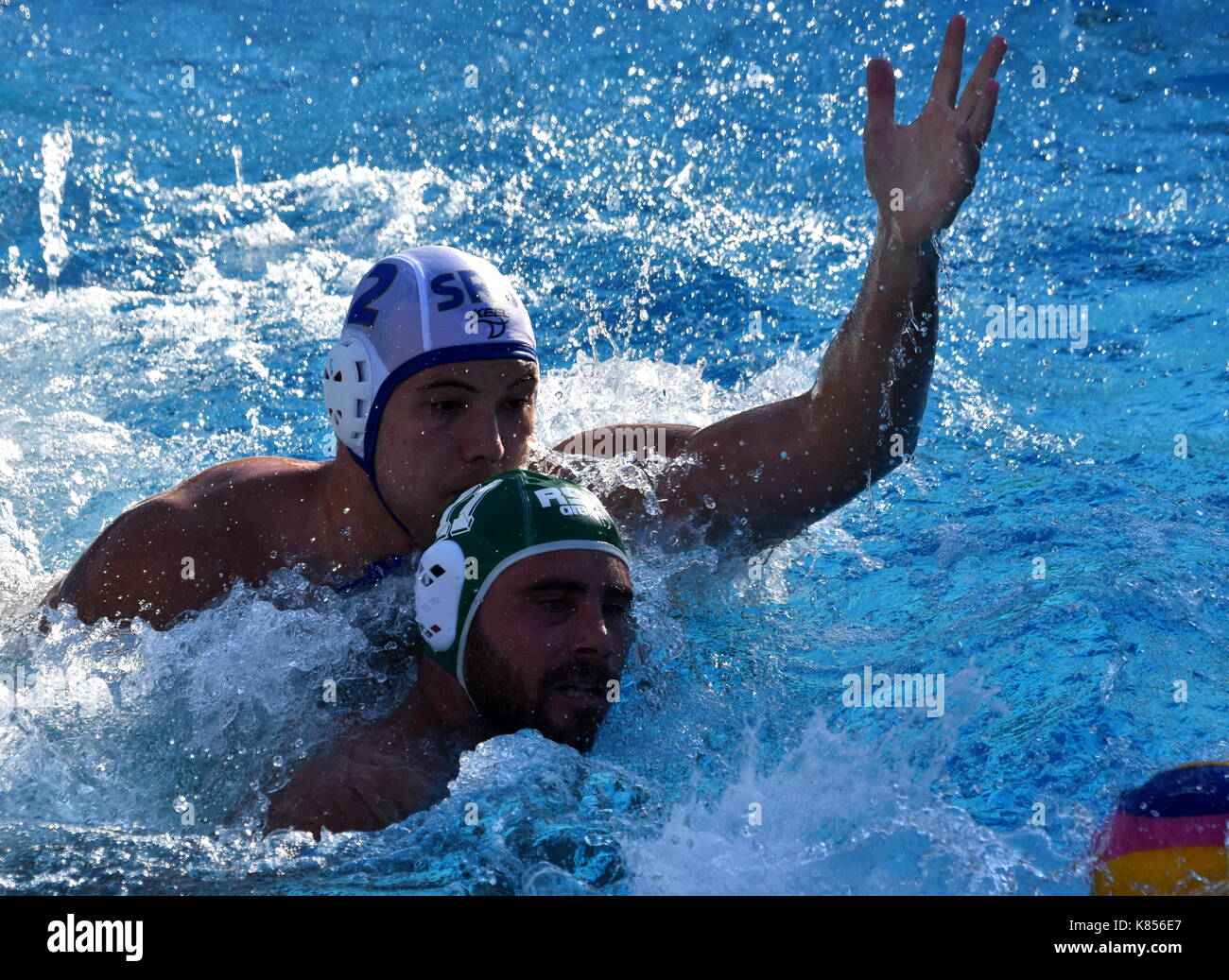 Budapest, Hungary - Jul 17, 2017. MANDIC Dusan (SRB) fights with ...
