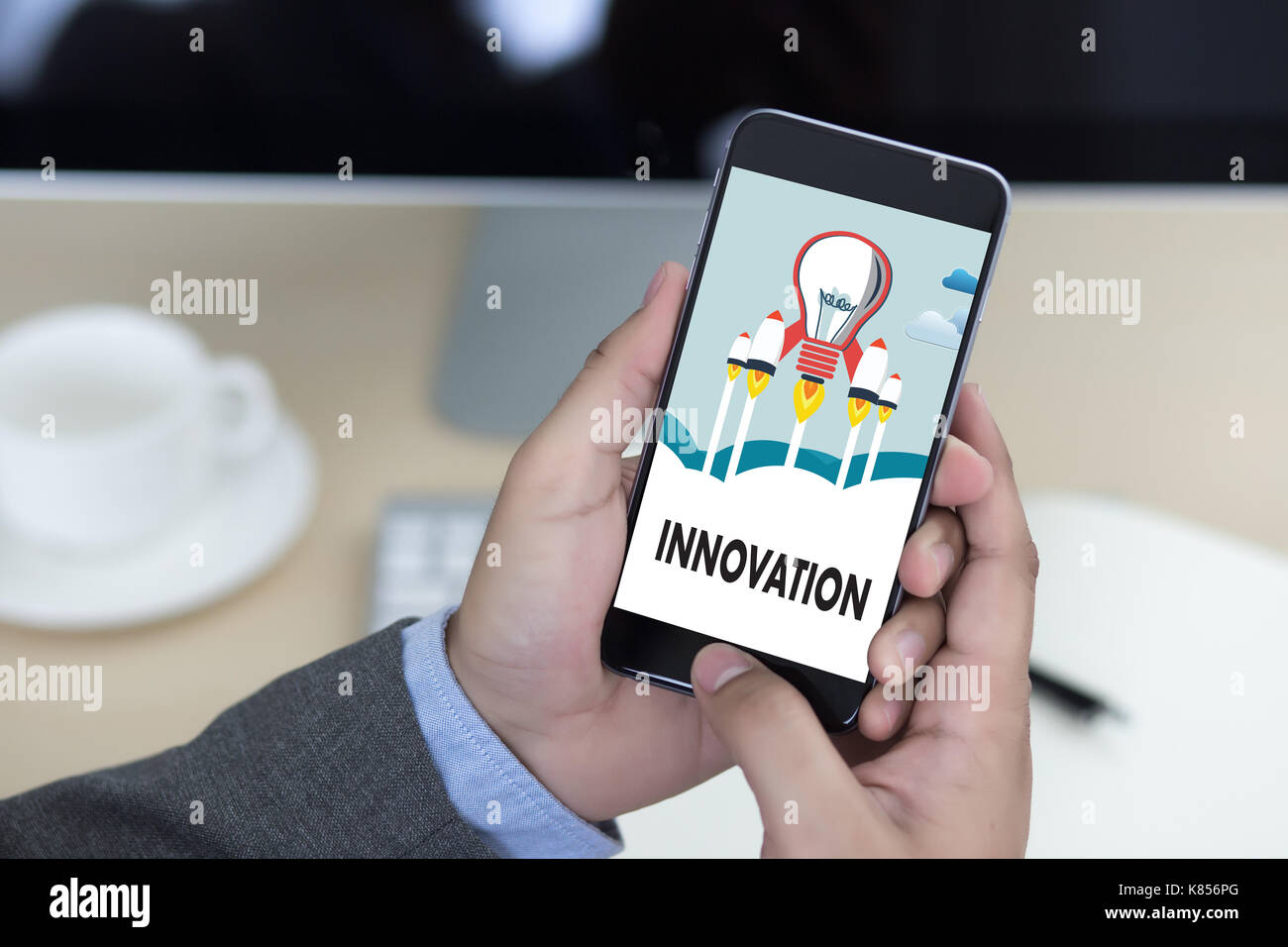 INNOVATION think creative ideas Invent Knowledge Creative process Stock ...