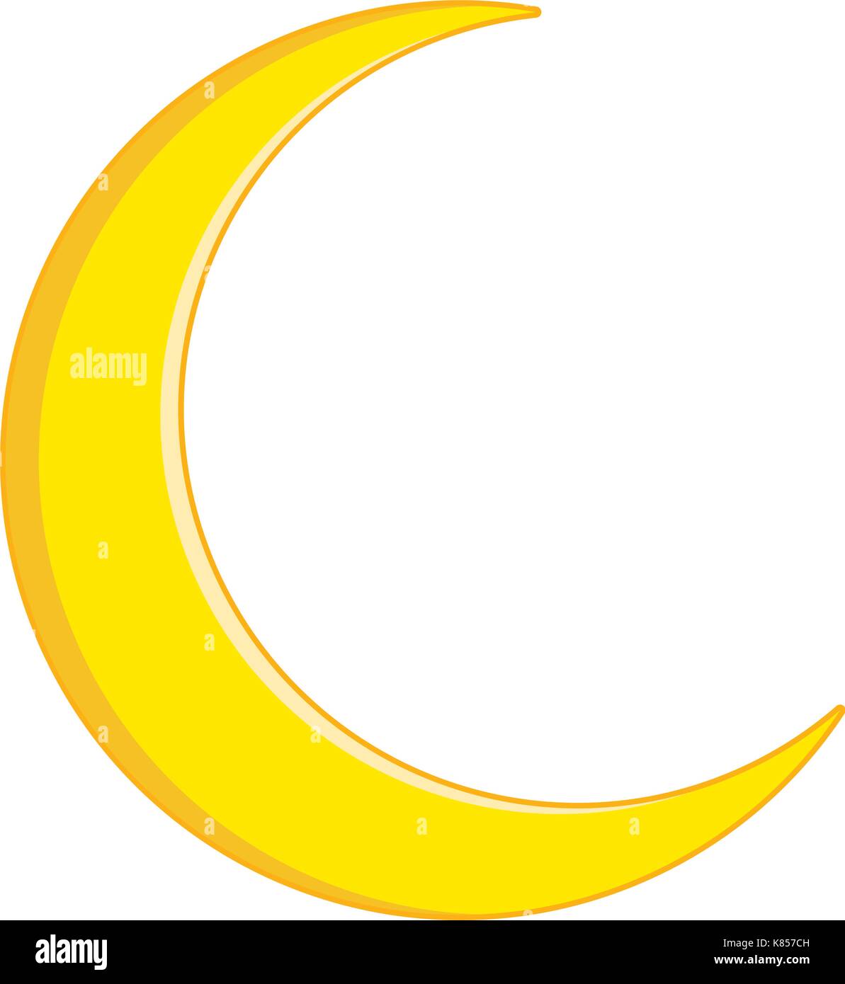 crescent moon vector symbol icon design. Beautiful illustration ...