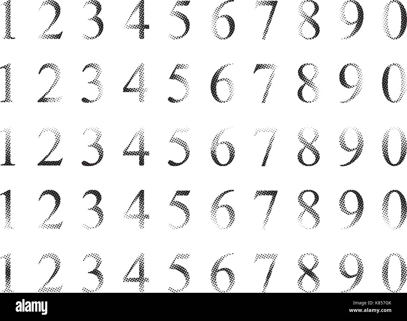 number halftone vector symbol icon design. Beautiful illustration ...