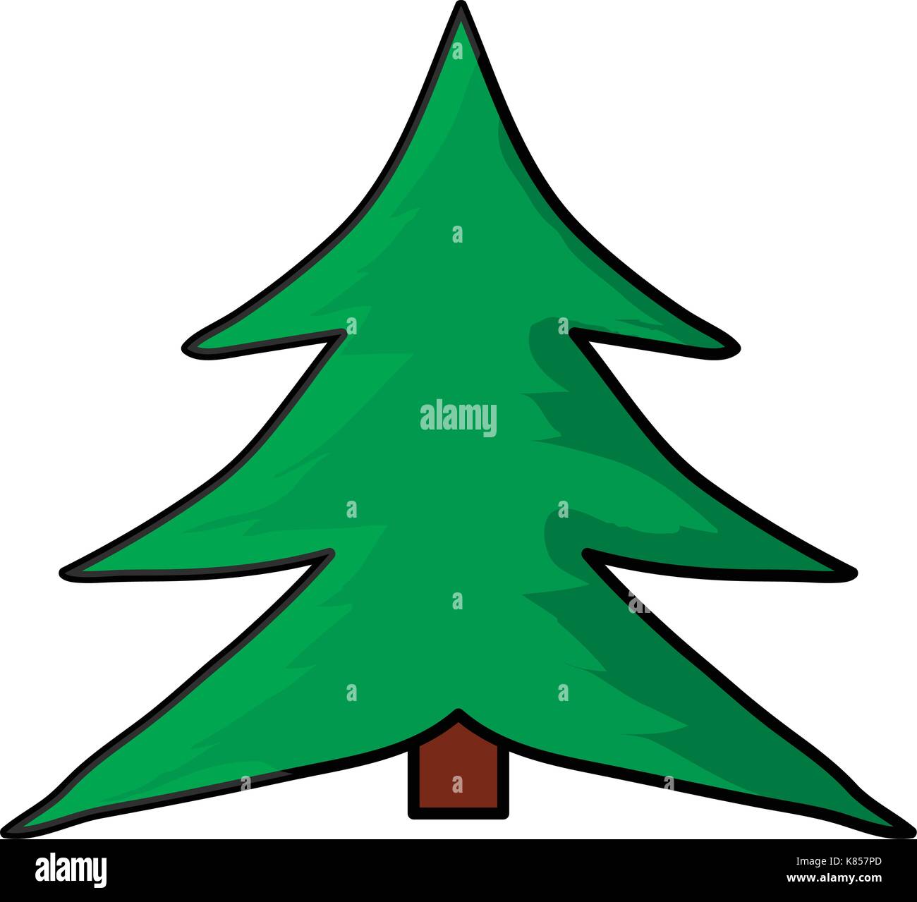 christmas tree cartoon vector symbol icon design. Beautiful ...