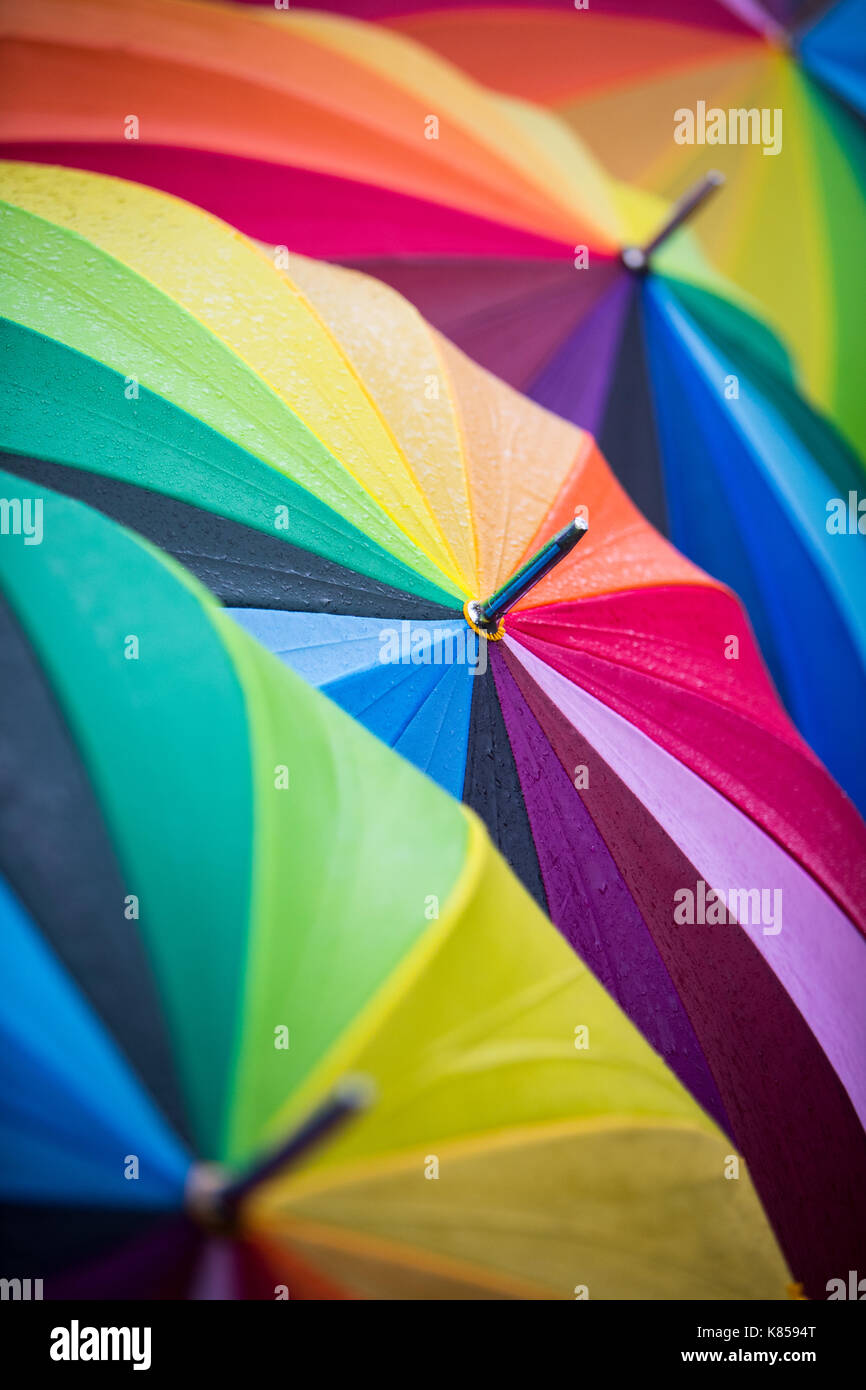 Colourful rain umbrella hi-res stock photography and images - Alamy