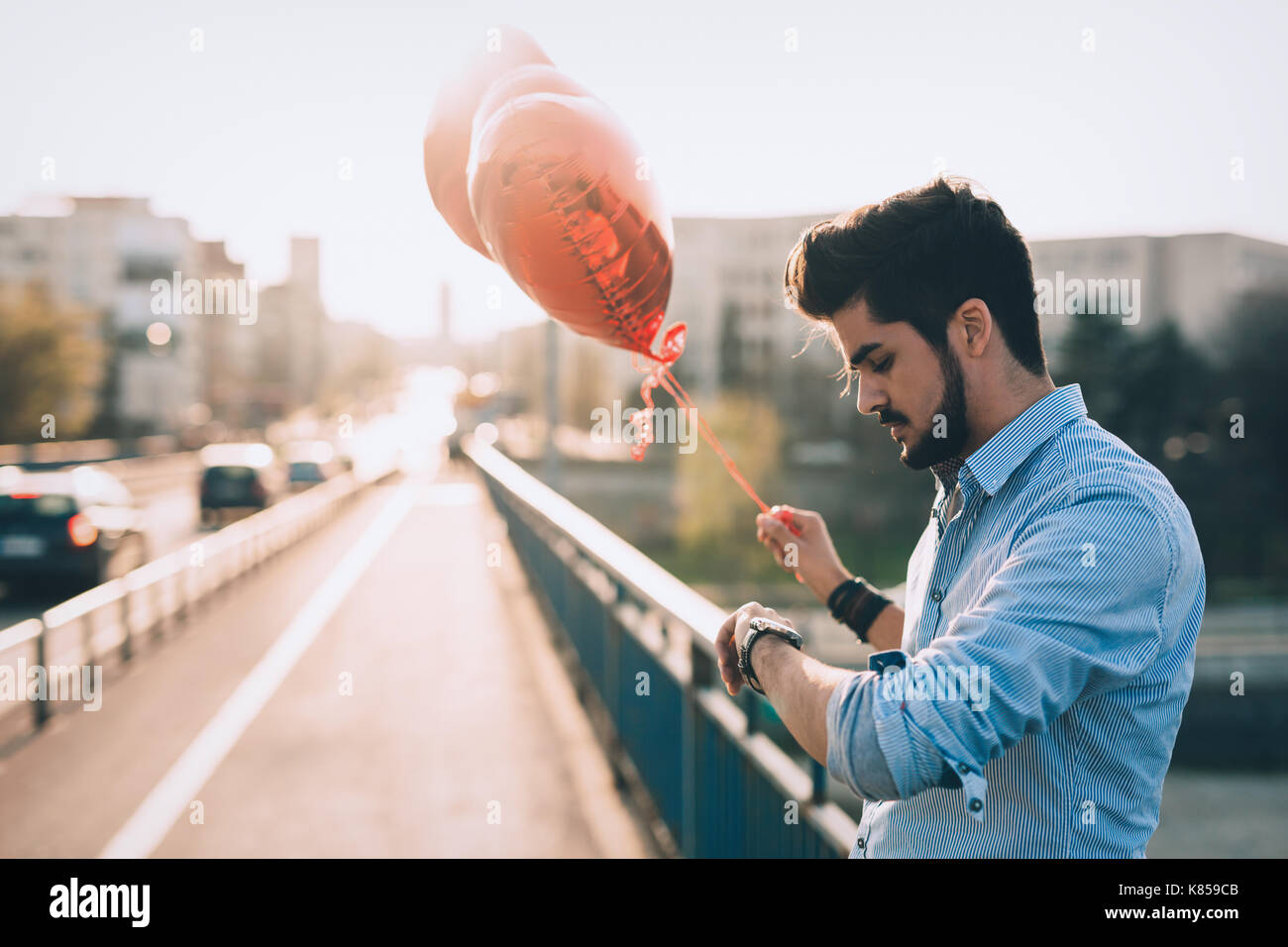 Sad lonely man waiting hi-res stock photography and images - Alamy