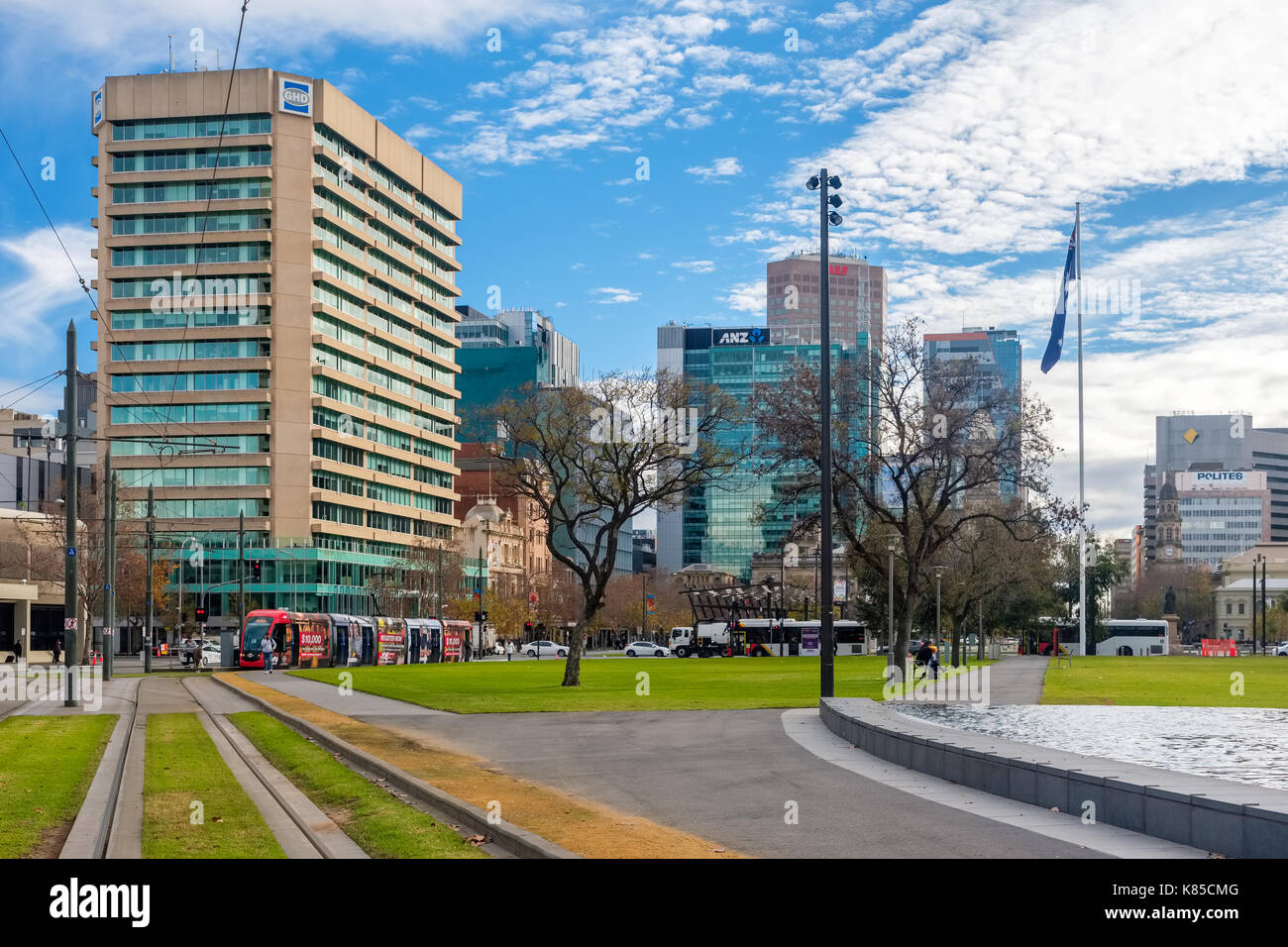Adelaide, Australia - June 28, 2017: Victoria Square viewed from South ...