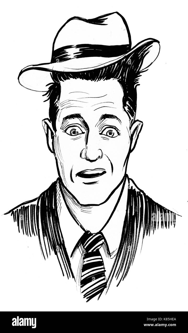 Vintage scared man Cut Out Stock Images & Pictures - Alamy