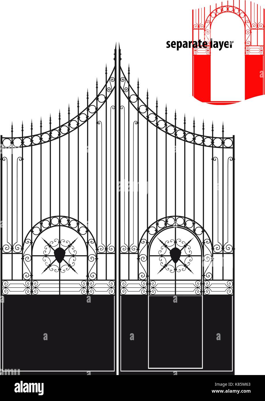 Black silhouette iron Stock Vector Images - Alamy