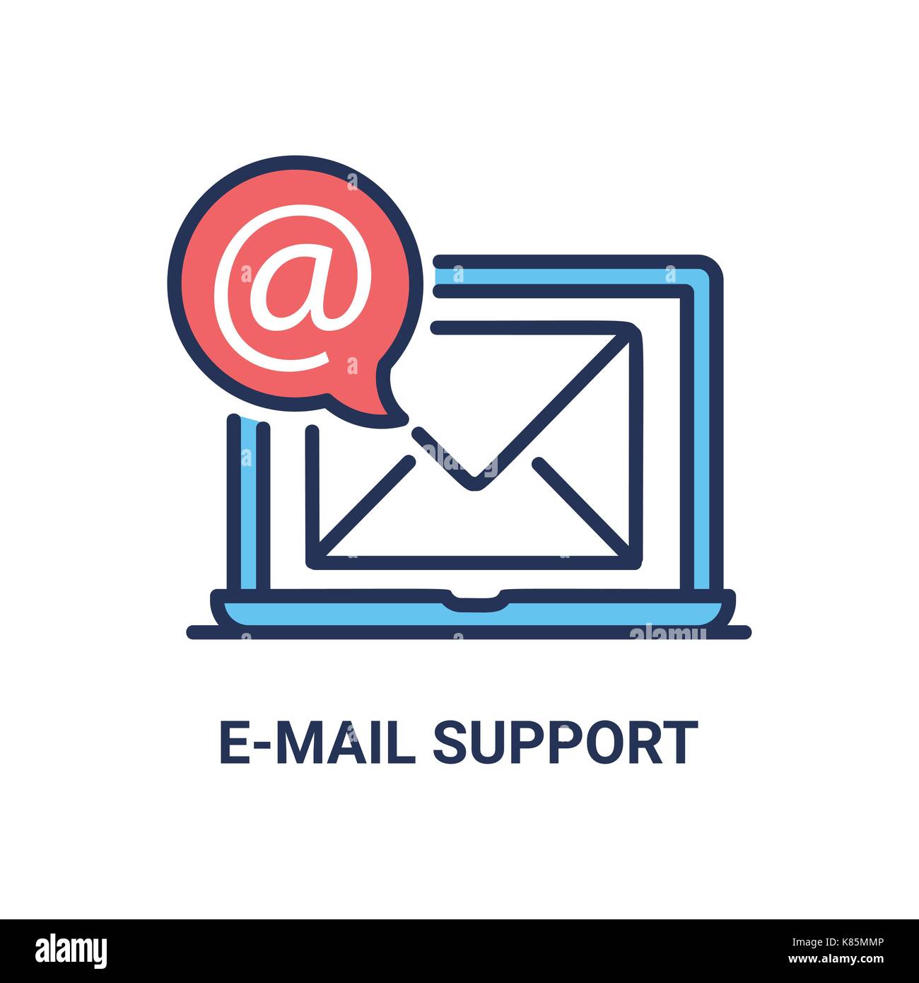 E-mail inbox - modern vector single line design icon. An image of a ...