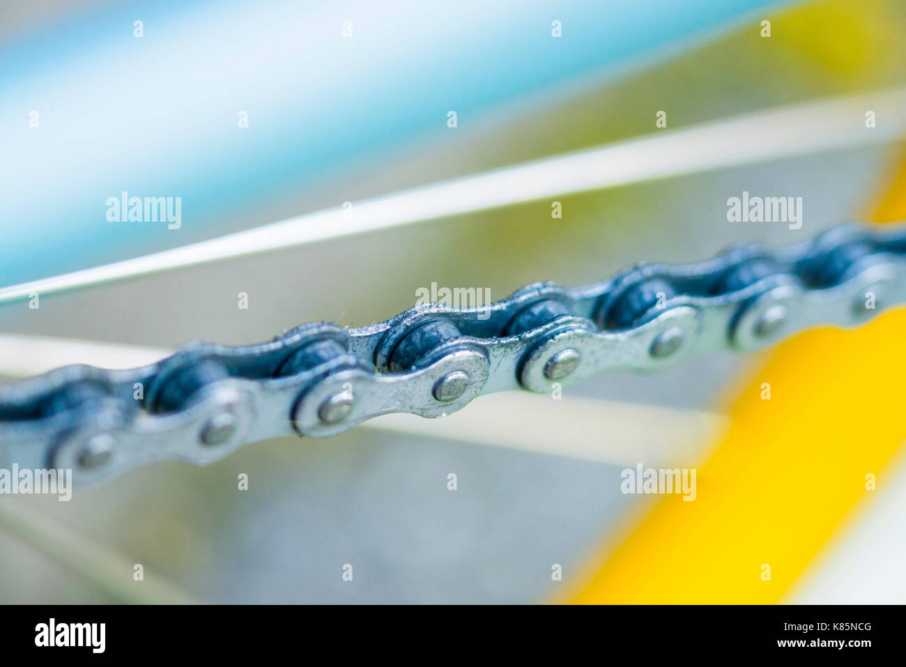 Bicycle chain close-up Stock Photo - Alamy