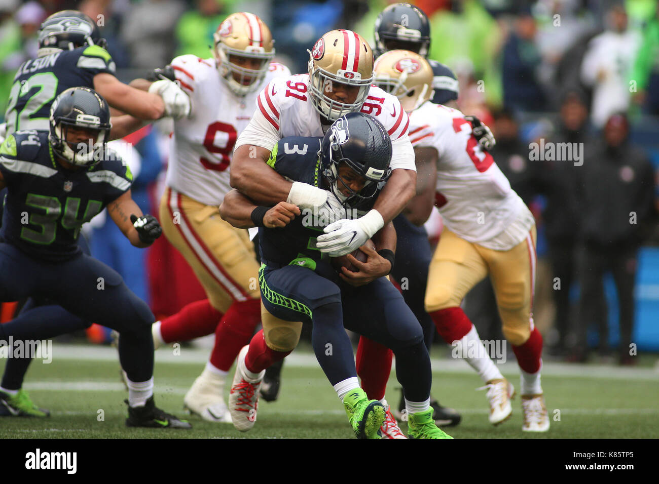September 17, 2017: San Francisco 49ers defensive lineman Arik Armstead ...