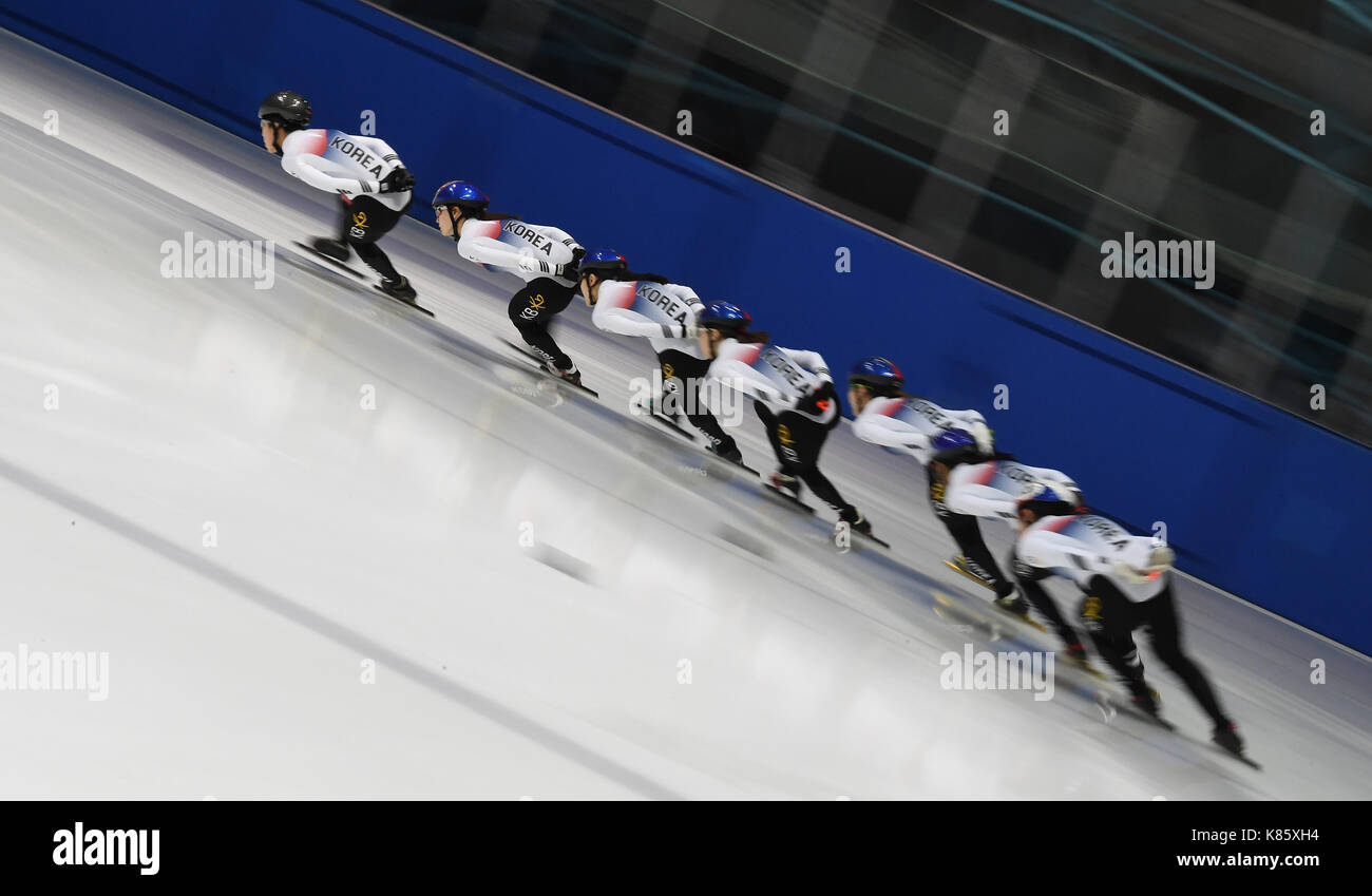 Short trackers train for PyeongChang Olympics South Korea's women's ...