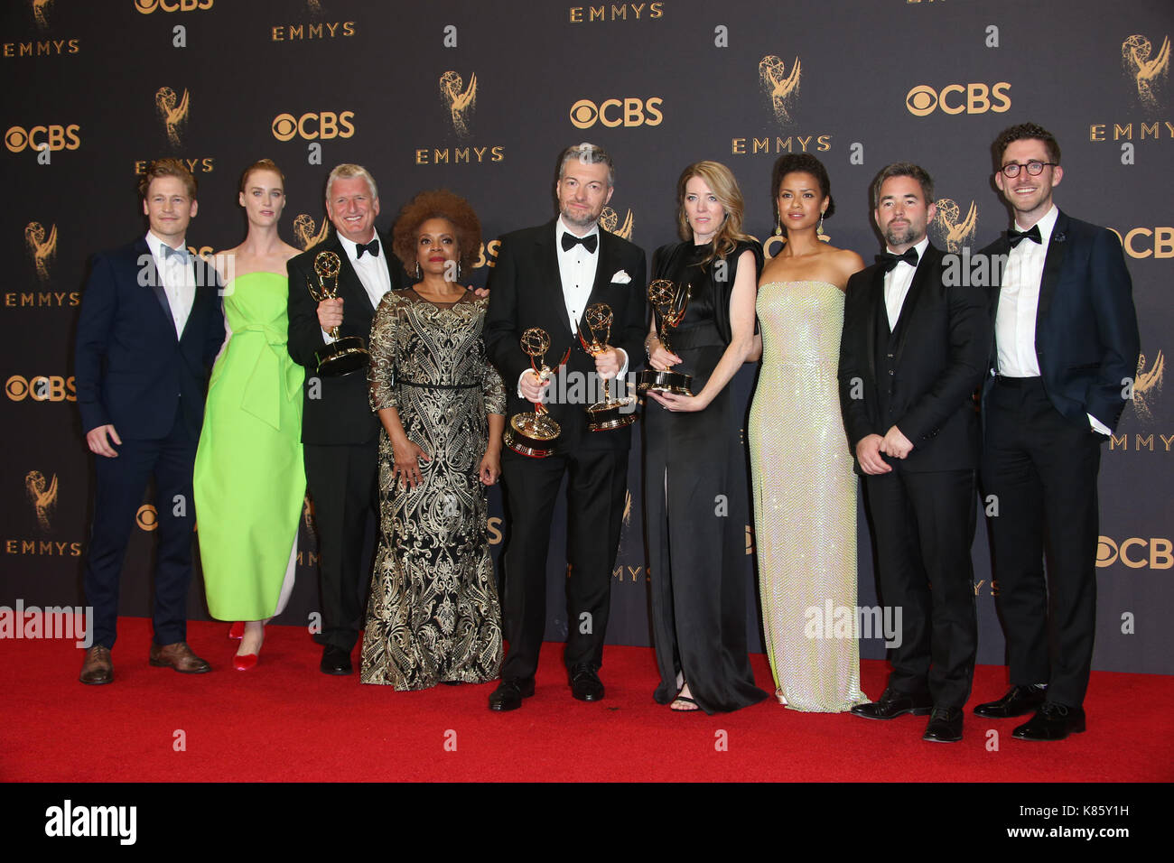 Los Angeles, California, USA. 17th Sep, 2017. Charlie Brooker and cast ...