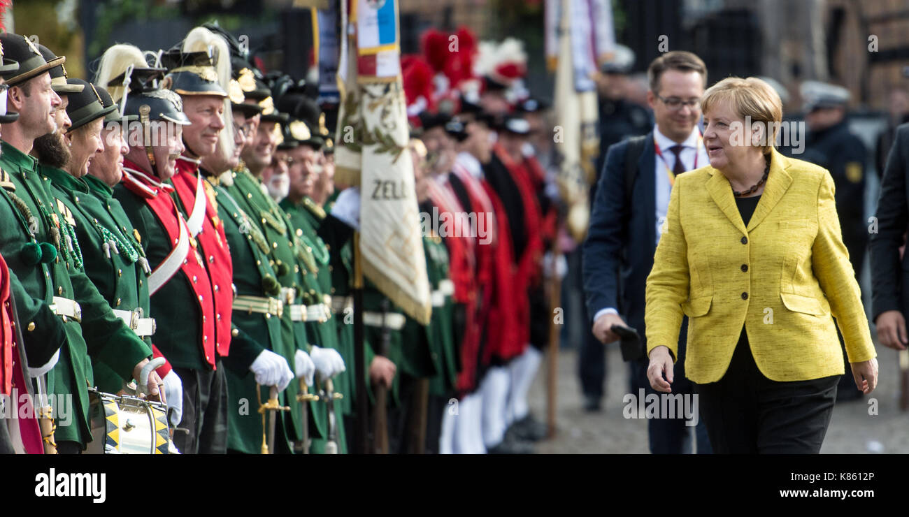 Offenburg, Germany. 18th Sep, 2017. German chancellor Angela Merkel ...
