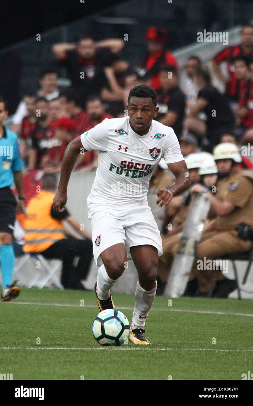 Curitiba, Brazil. 17th Sep, 2017. Wendel do Fluminense during Atletico ...