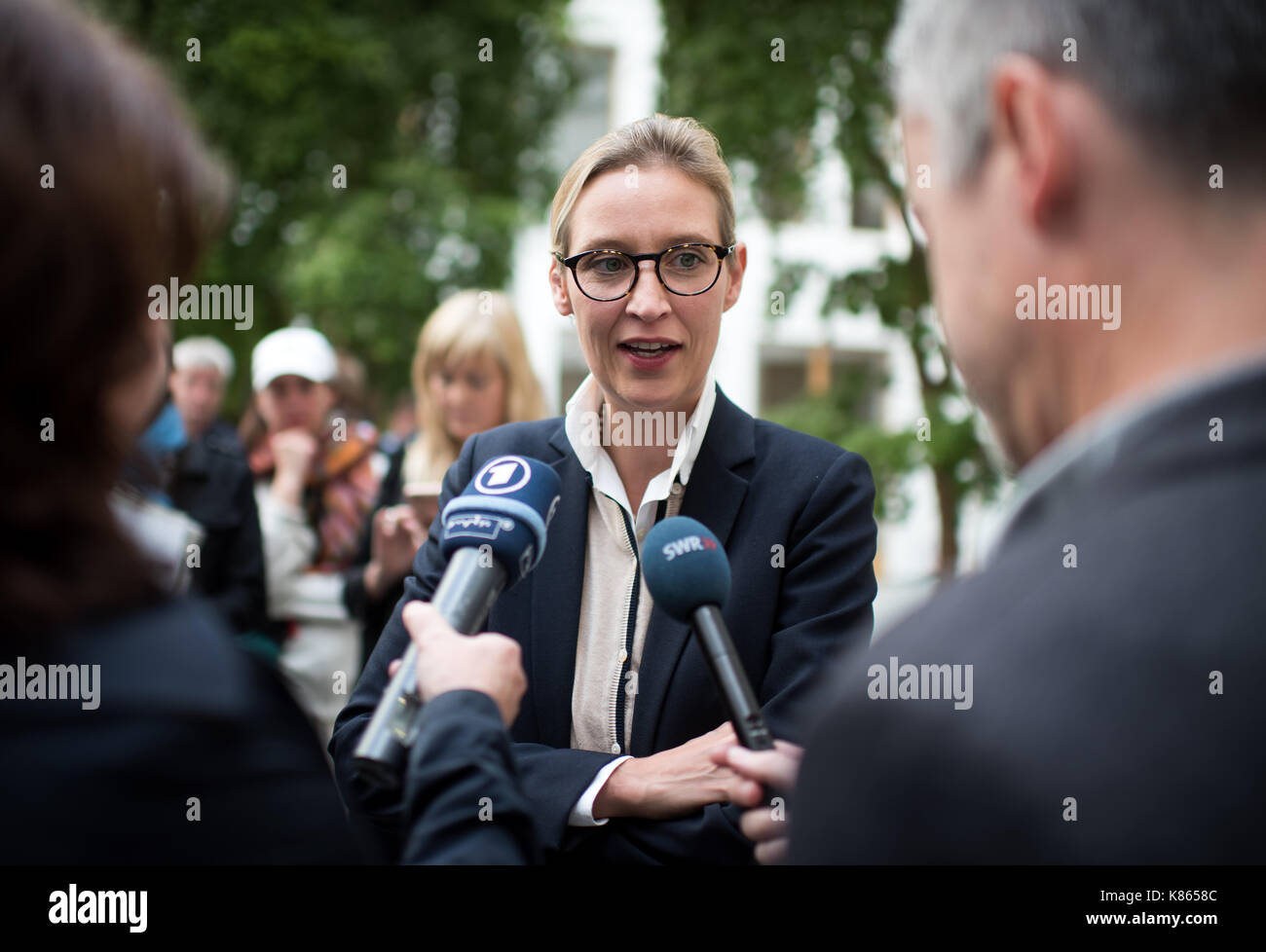 Berlin, Germany. 18th Sep, 2017. Alice Weidel, the leading candidate ...