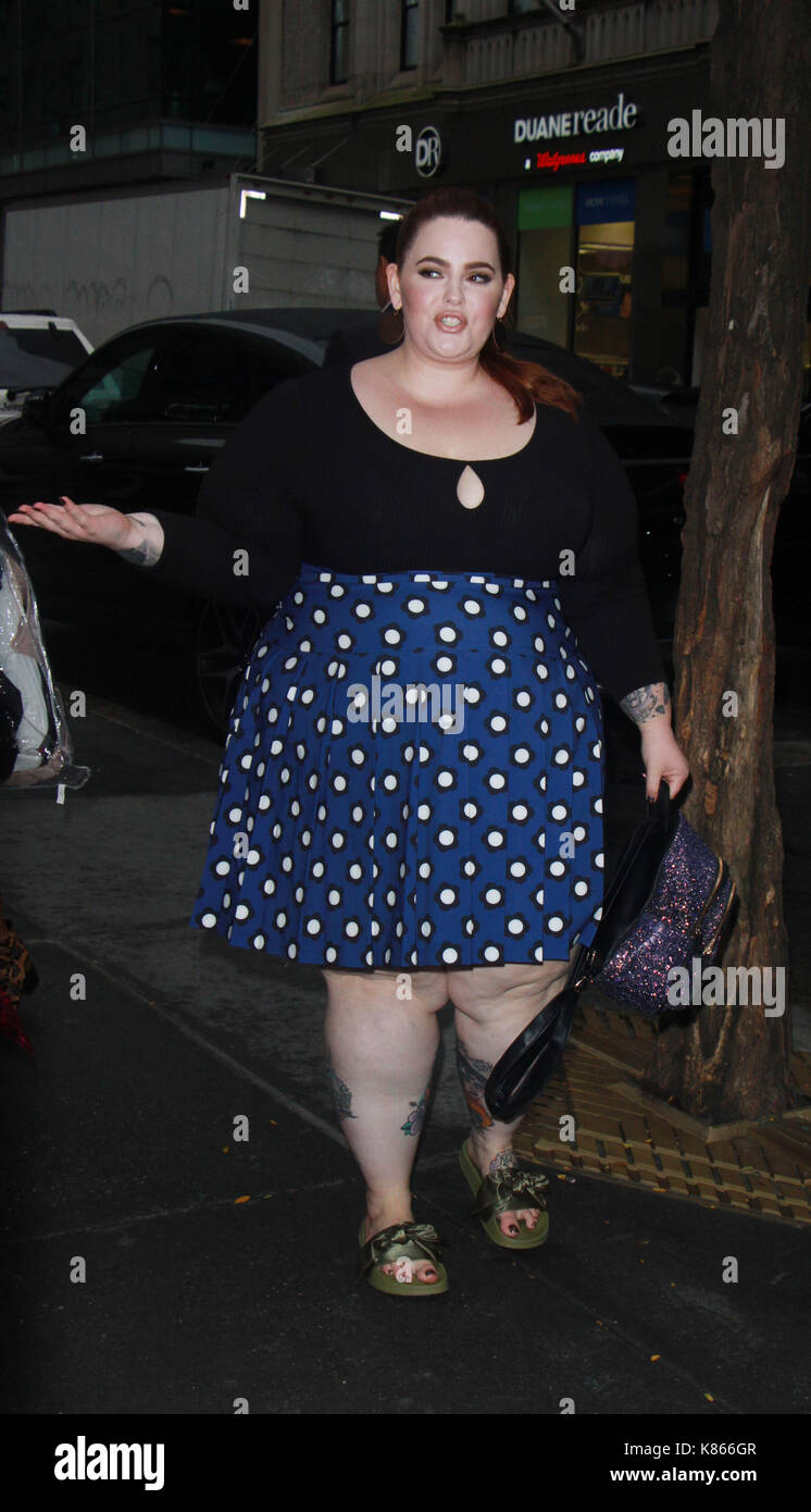New York, NY, USA. 18th Sep, 2017. Tess Holliday seen after an ...