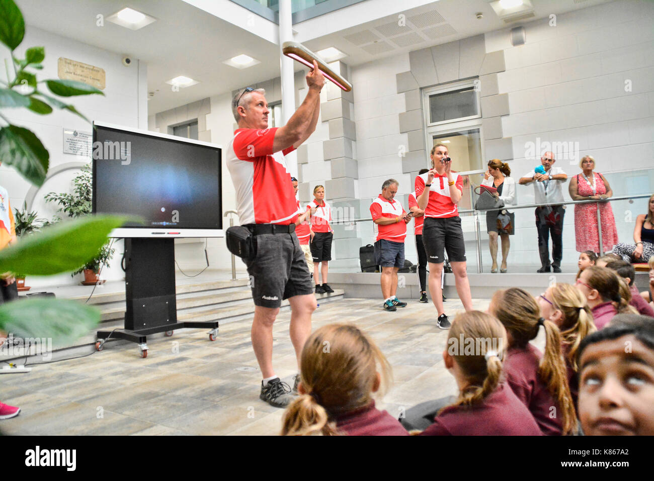 Queens relay baton school assembly hi-res stock photography and images ...