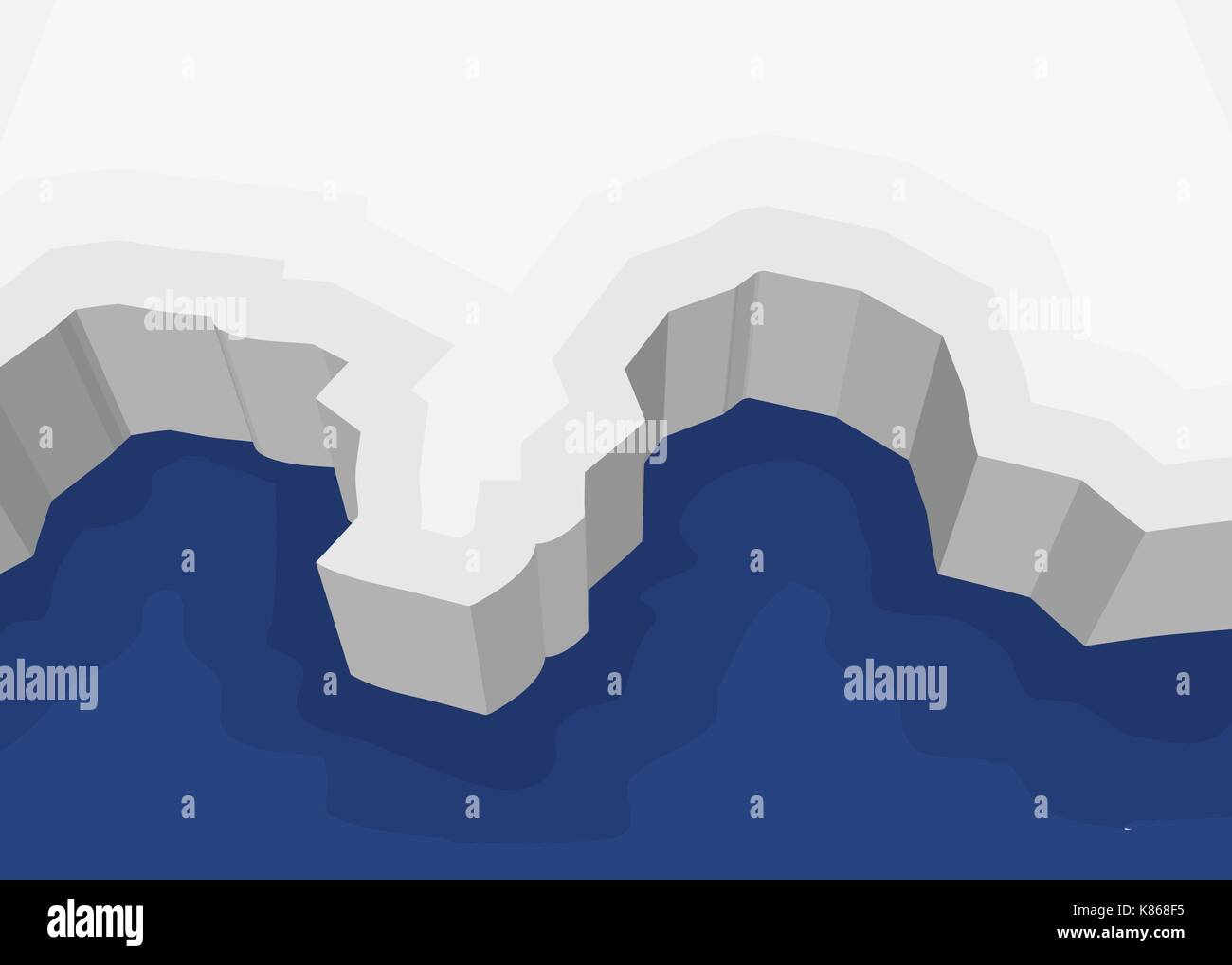 ice floe edge vector symbol icon design. Beautiful illustration ...