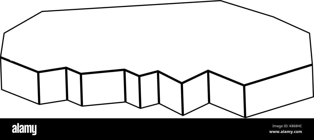 ice floe vector silhouette symbol icon design. Beautiful illustration ...