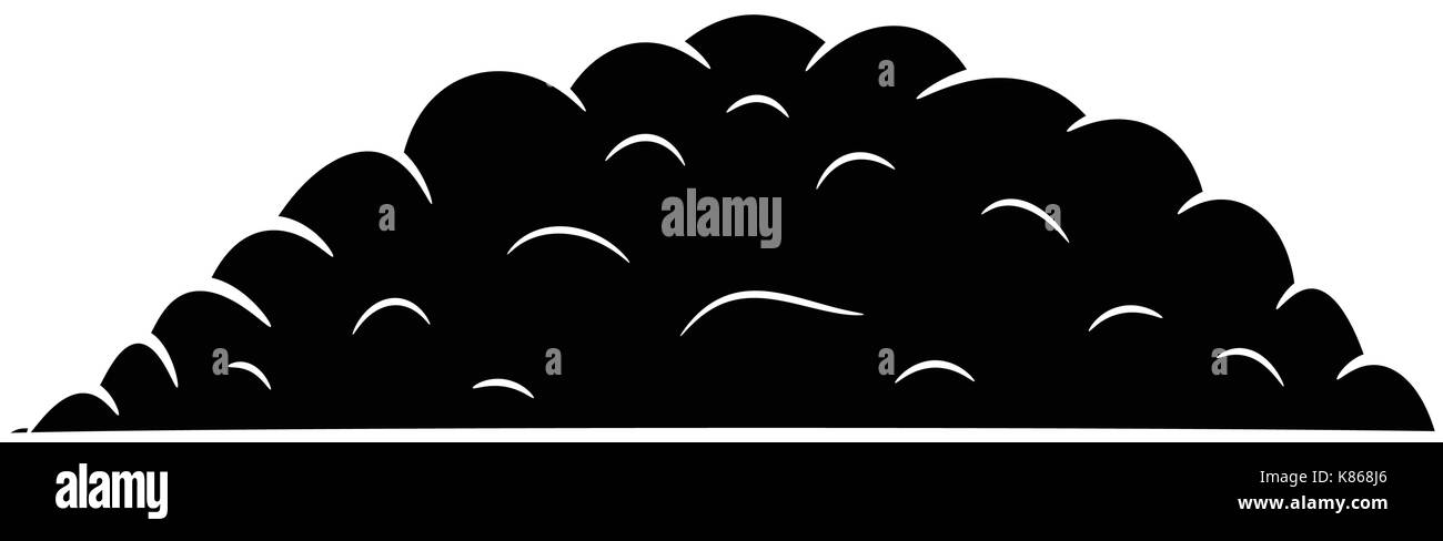 Pile of ground, heap of soil - vector illustration isolated on white ...