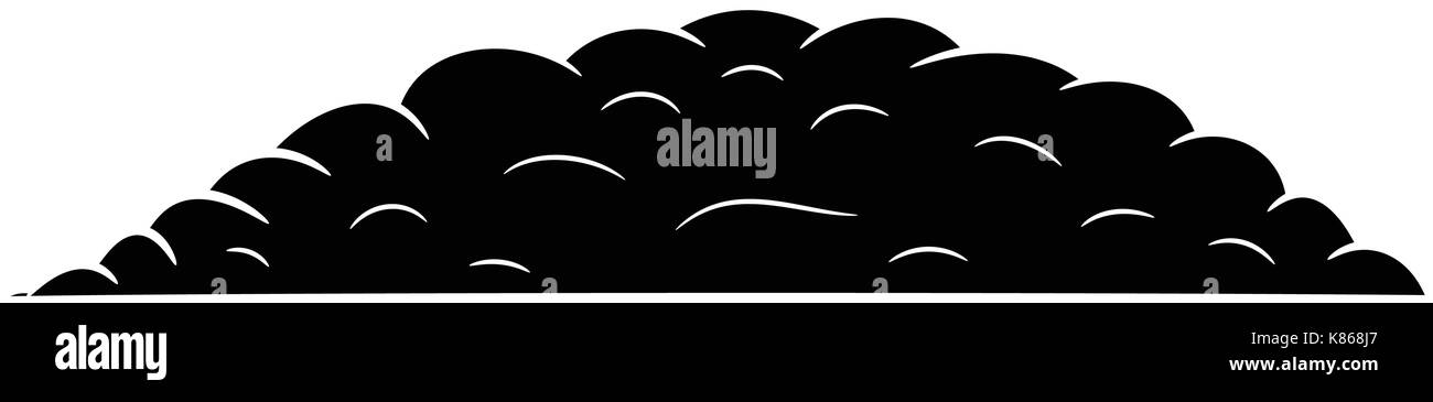 Pile of ground, heap of soil - vector illustration isolated on white ...