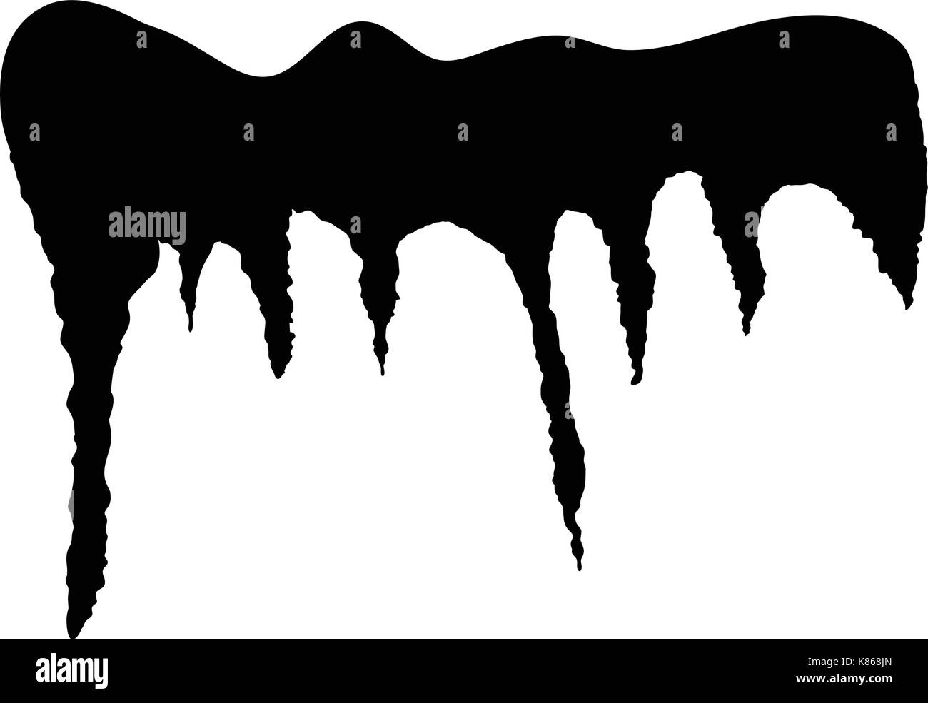 Icicles, snow cap, drift silhouette vector symbol icon design ...