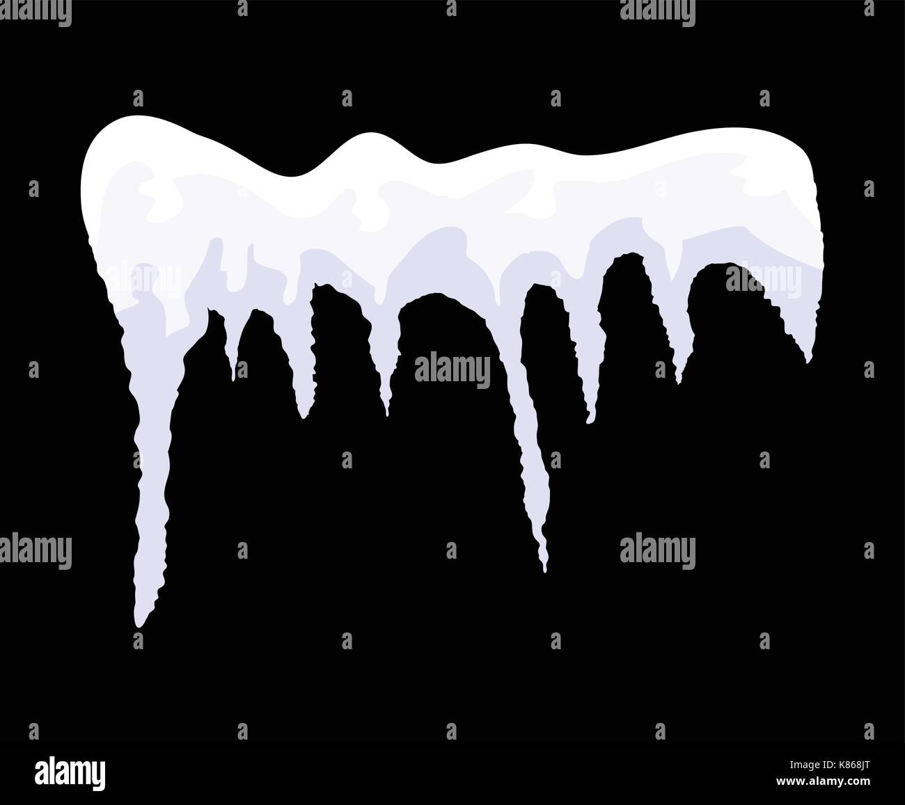 Icicles, snow cap, drift vector symbol icon design. Beautiful ...