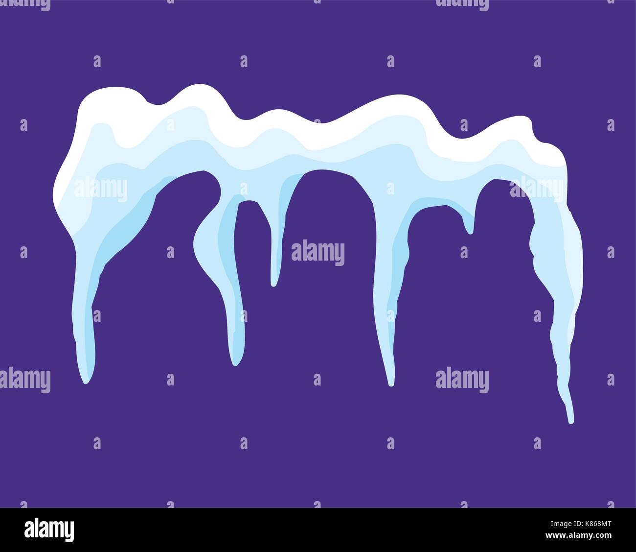 Icicles, snow cap, drift vector symbol icon design. Beautiful ...