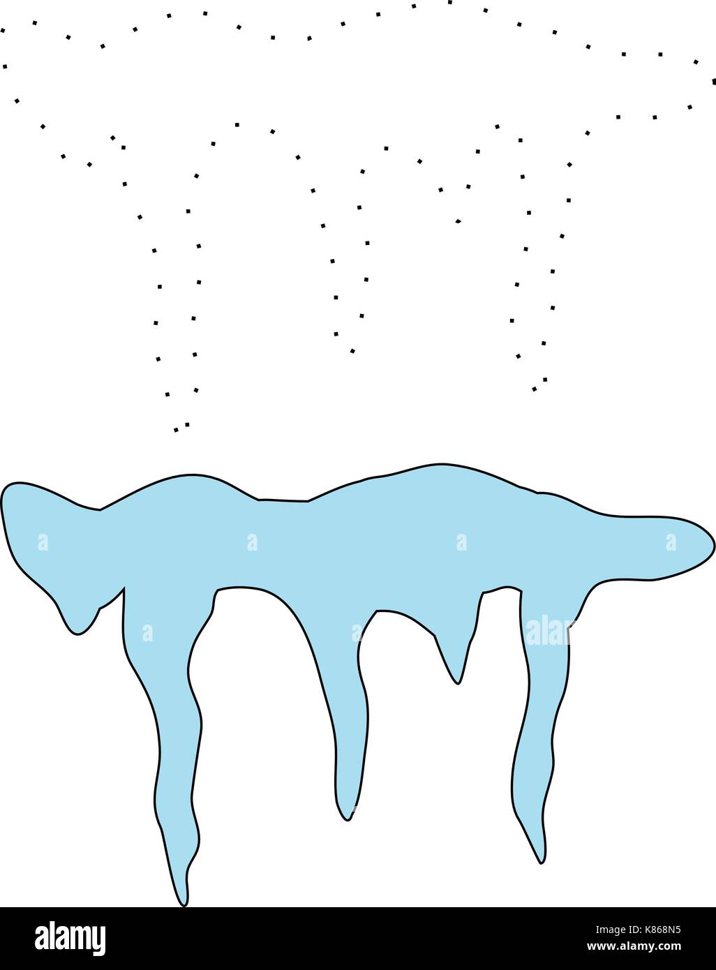 Icicles, snow cap, drift outline vector symbol icon design. Beautiful ...