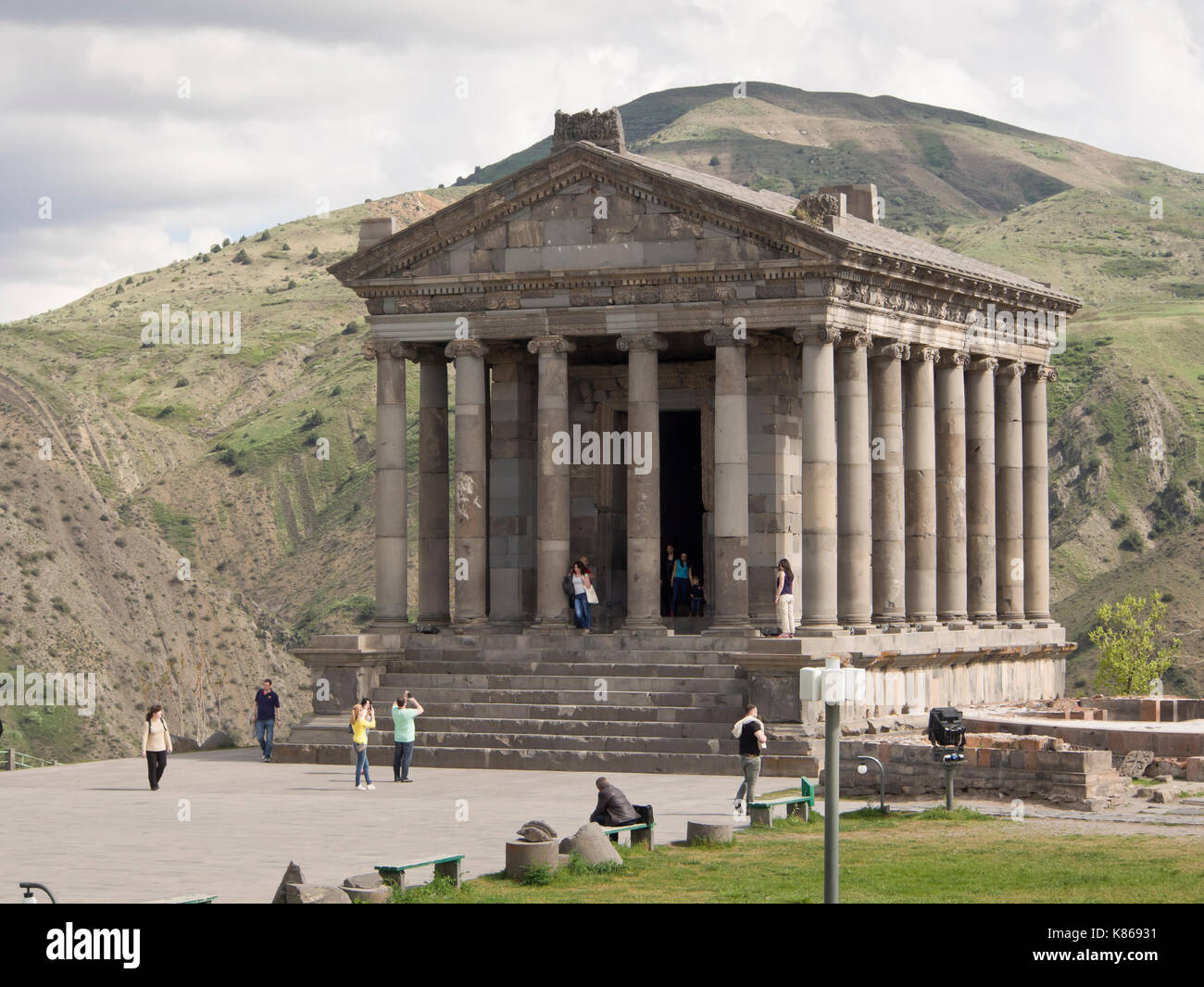 The first century A.D. Greco-Roman temple to the sun god Mihr, in Garni ...