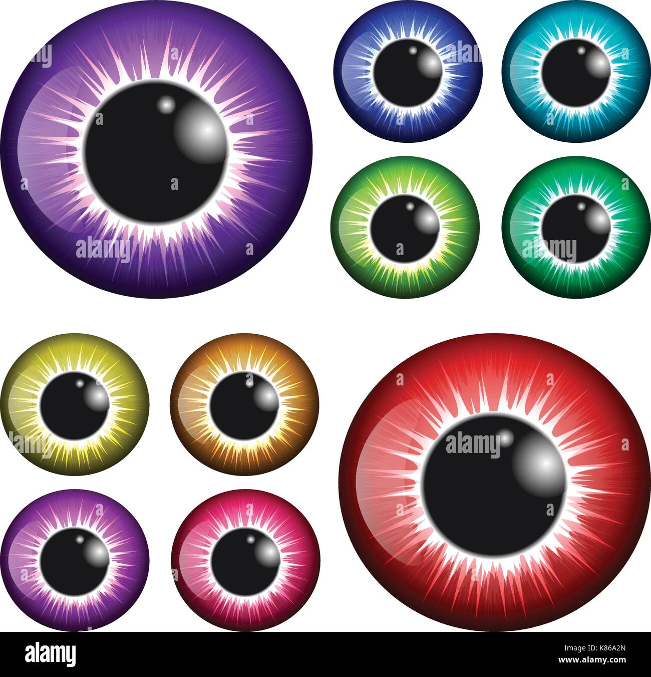 eye, pupil, iris, vector symbol icon design. Beautiful illustration ...