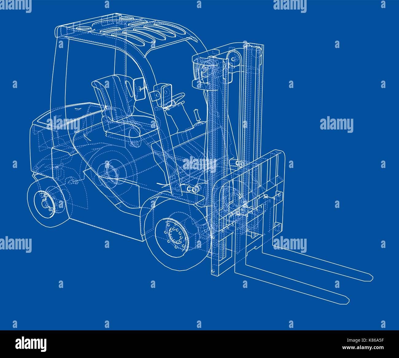 Storage forklift background Stock Vector Images - Alamy