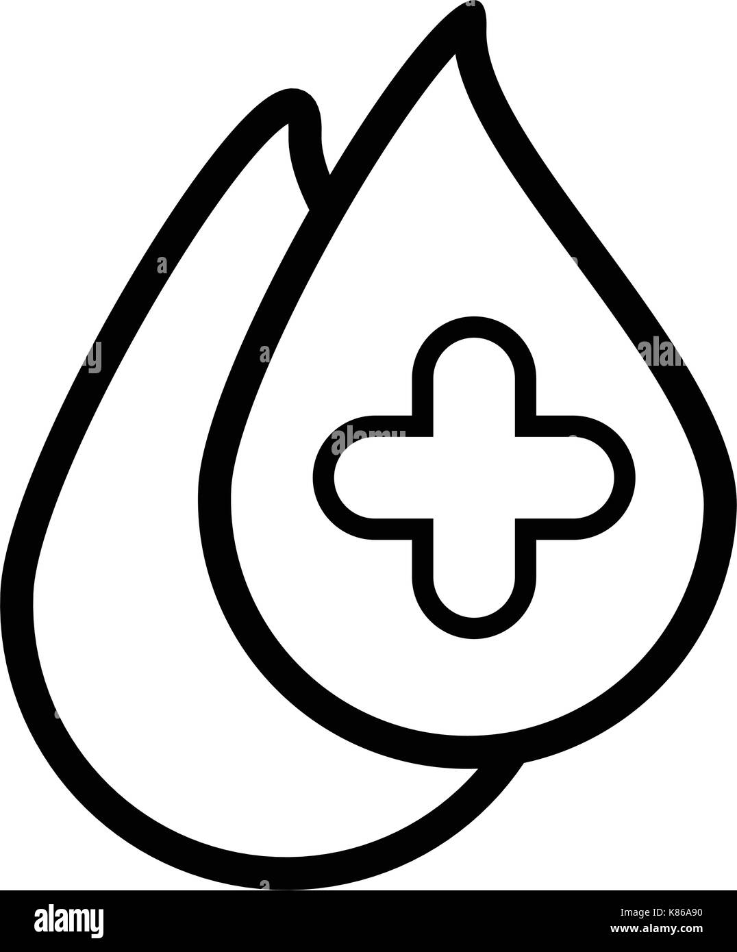 cross silhouette drop vector symbol icon design. Beautiful illustration ...