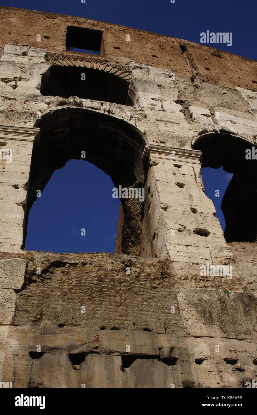 Flavian Amphitheatre or Coliseum. Roman period. Built in 70-80 CE ...