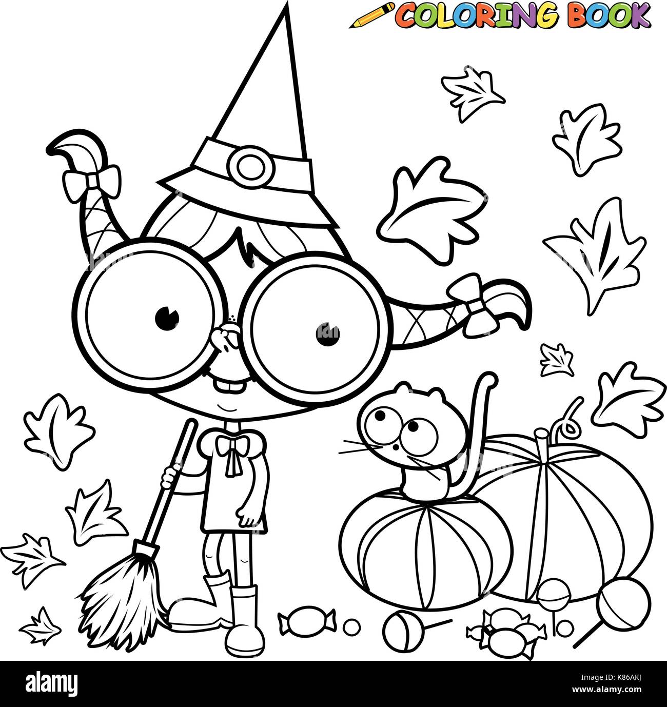 Broom witch trick treat hi-res stock photography and images - Alamy