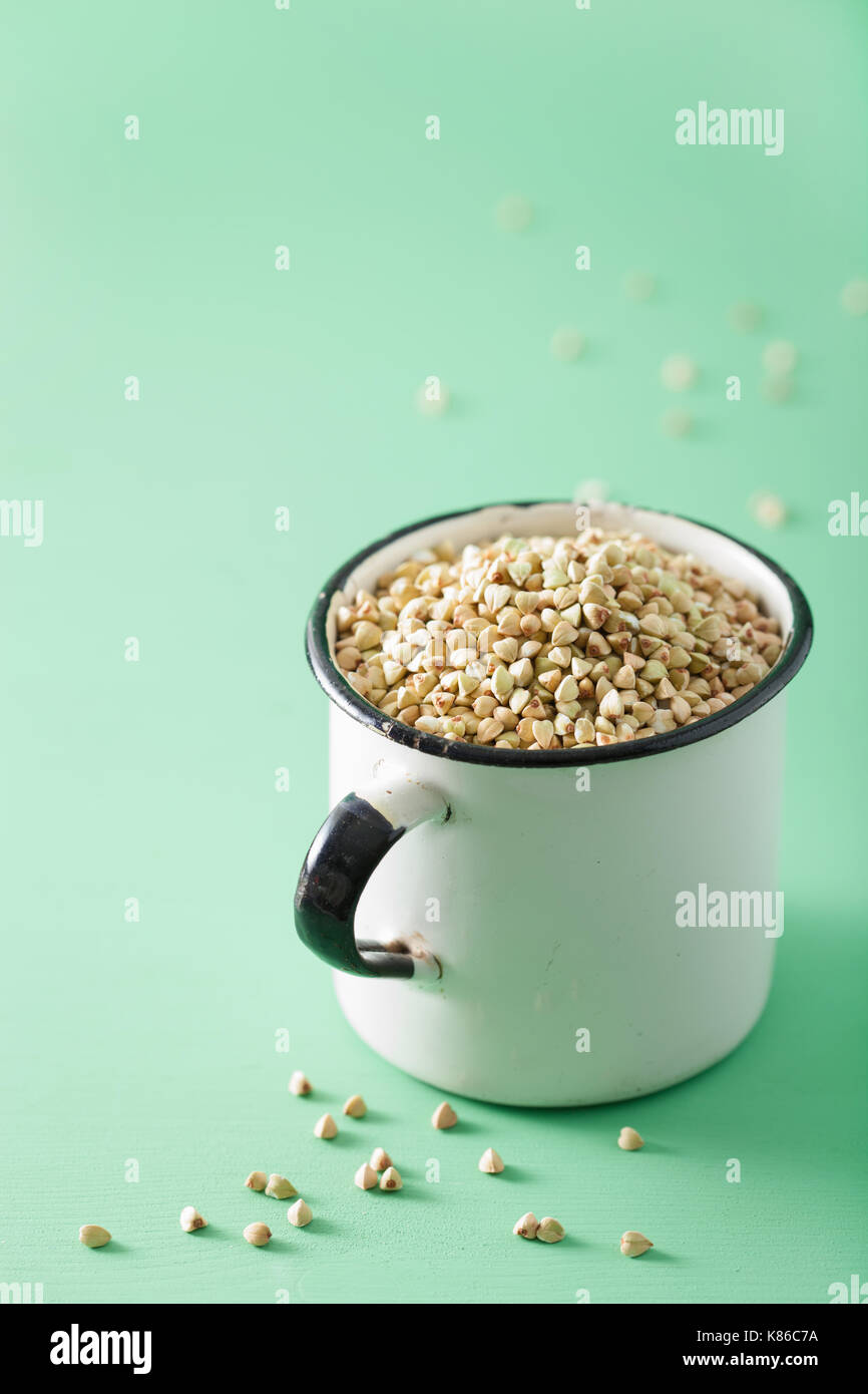 raw green buckwheat healthy ingredient Stock Photo - Alamy